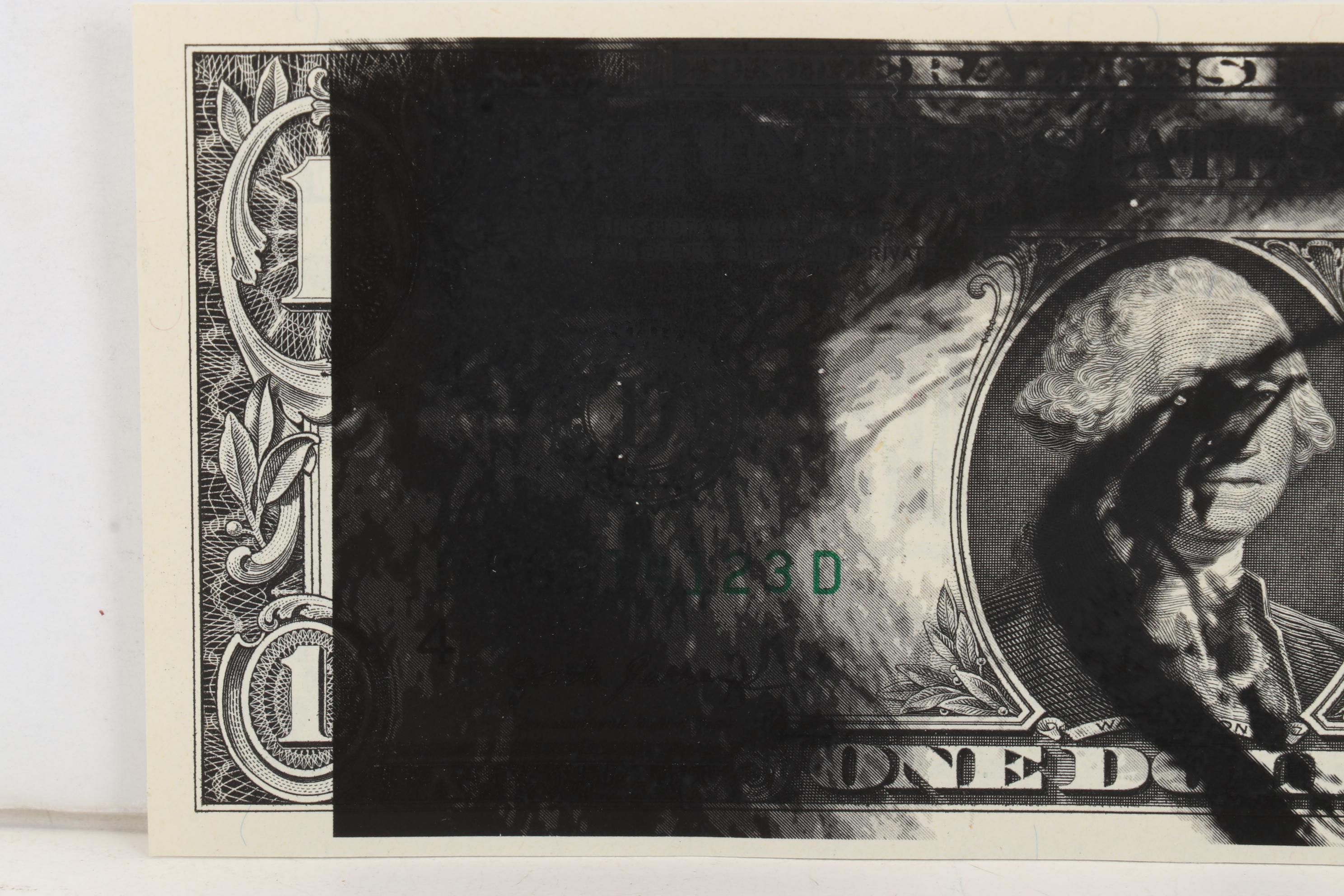 Death NYC Pop Art Defaced One Dollar Bill | EBTH