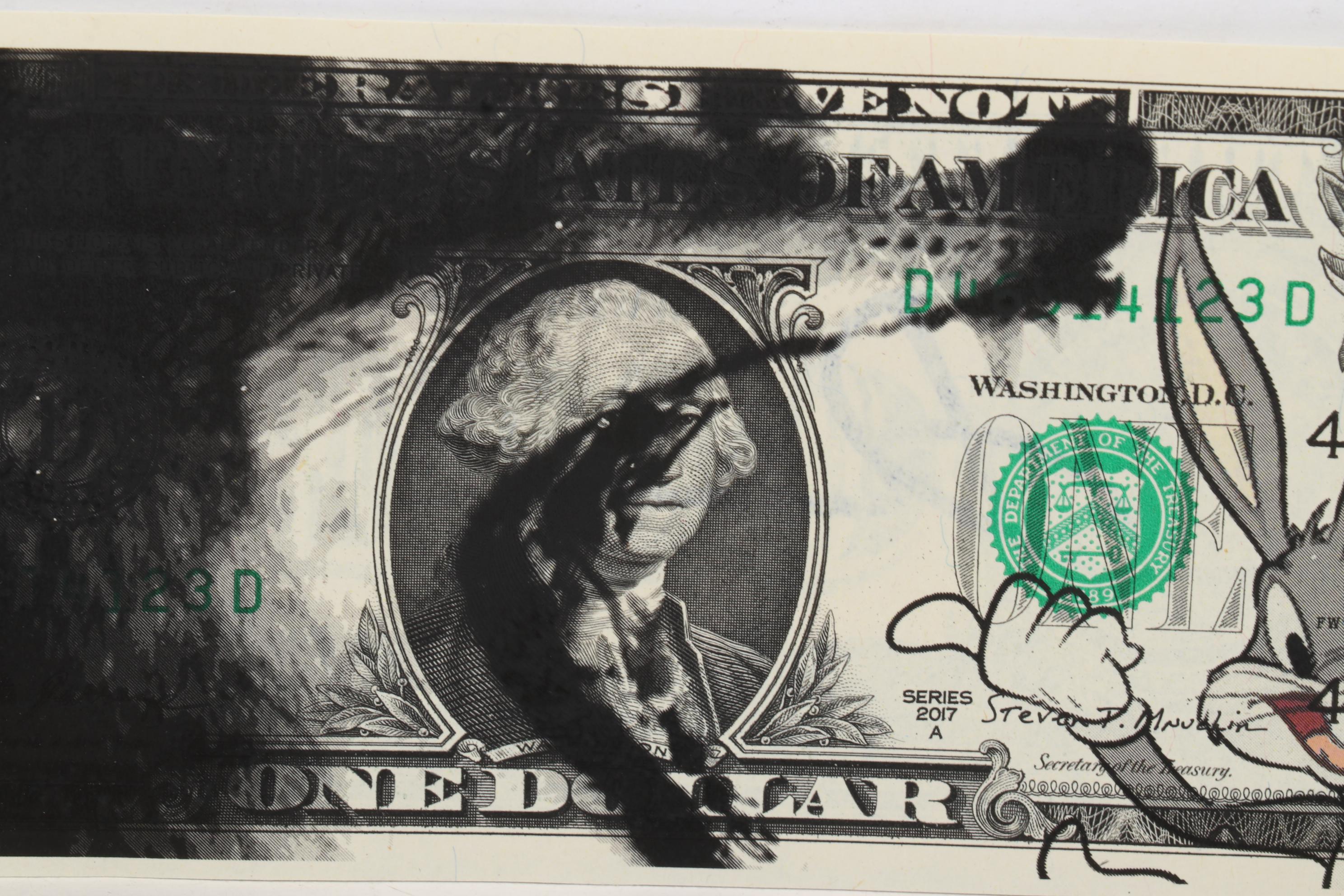 Death NYC Pop Art Defaced One Dollar Bill | EBTH