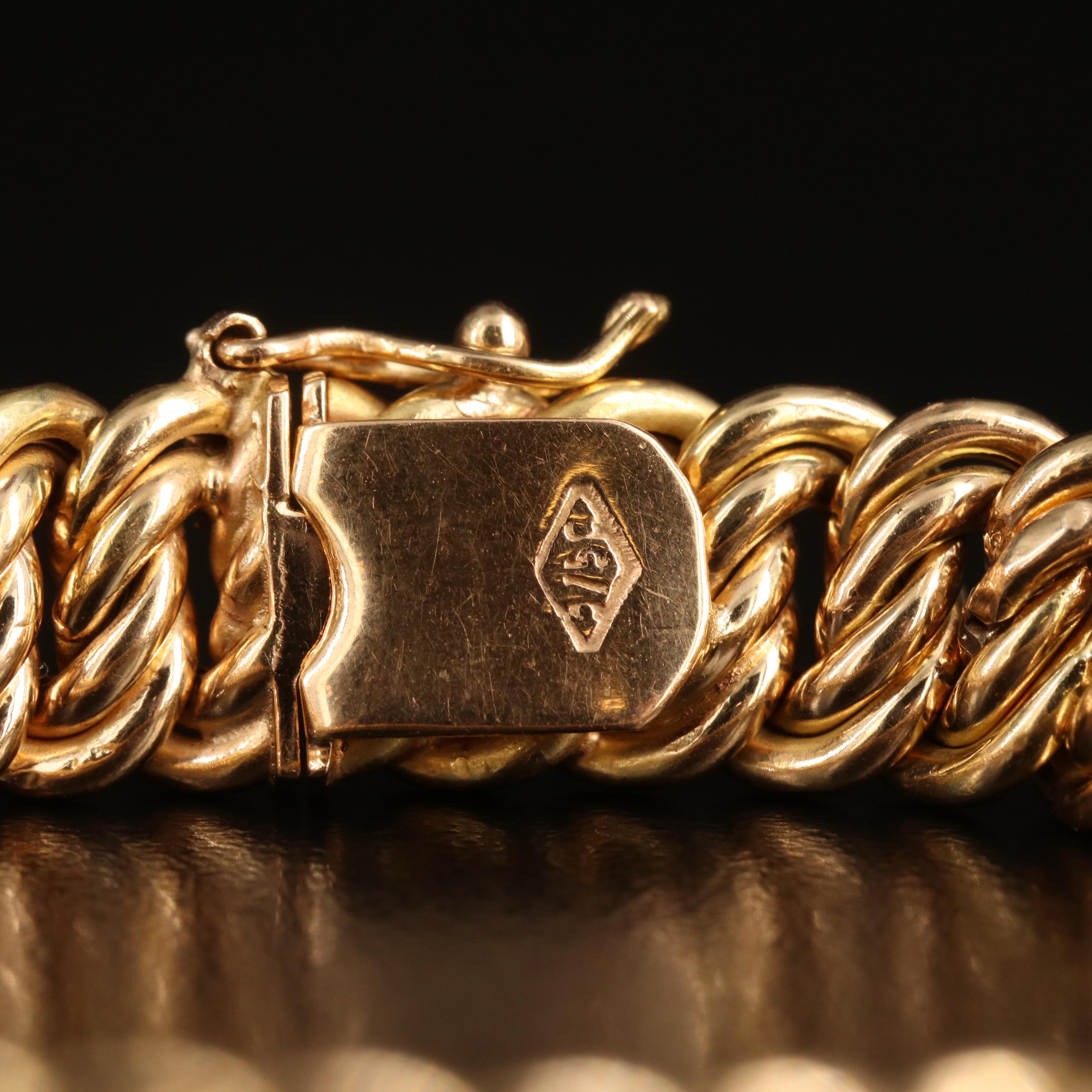 18K Fancy Link Bracelet | EBTH