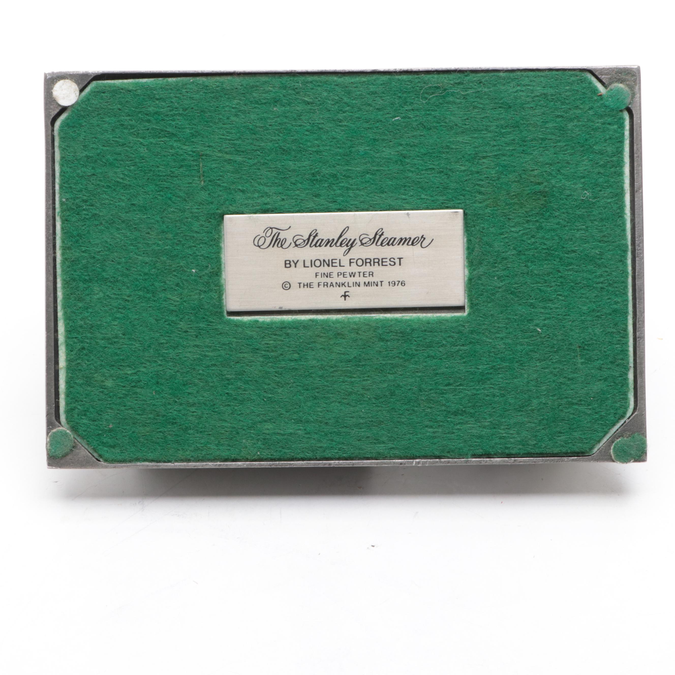 Franklin Mint Pewter "Stutz Bearcat", "Stanley Steamer", " Model T ...