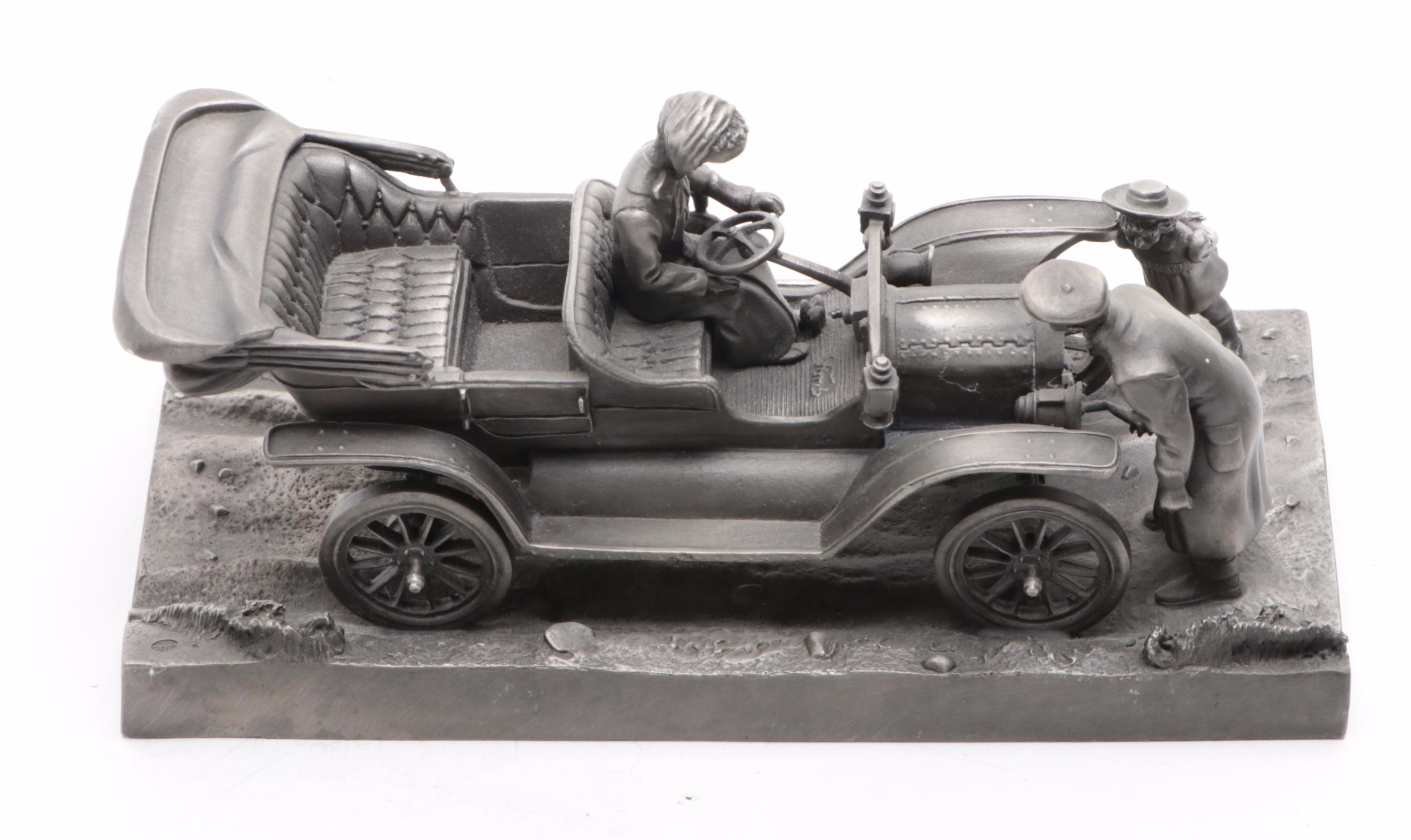 Franklin Mint Pewter "Stutz Bearcat", "Stanley Steamer", " Model T ...