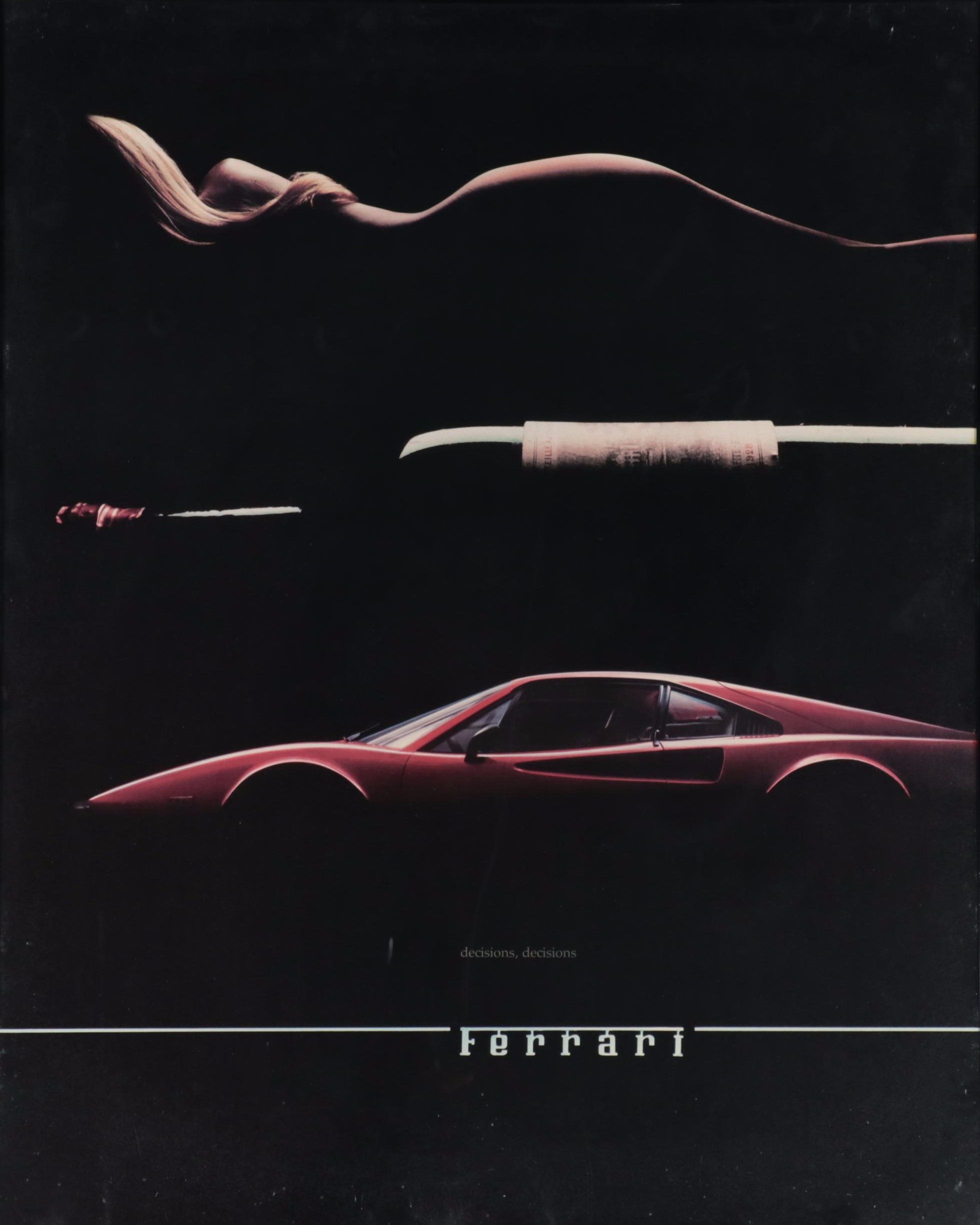 Offset Lithograph After Rick McBride of Ferrari Poster "Decisions ...