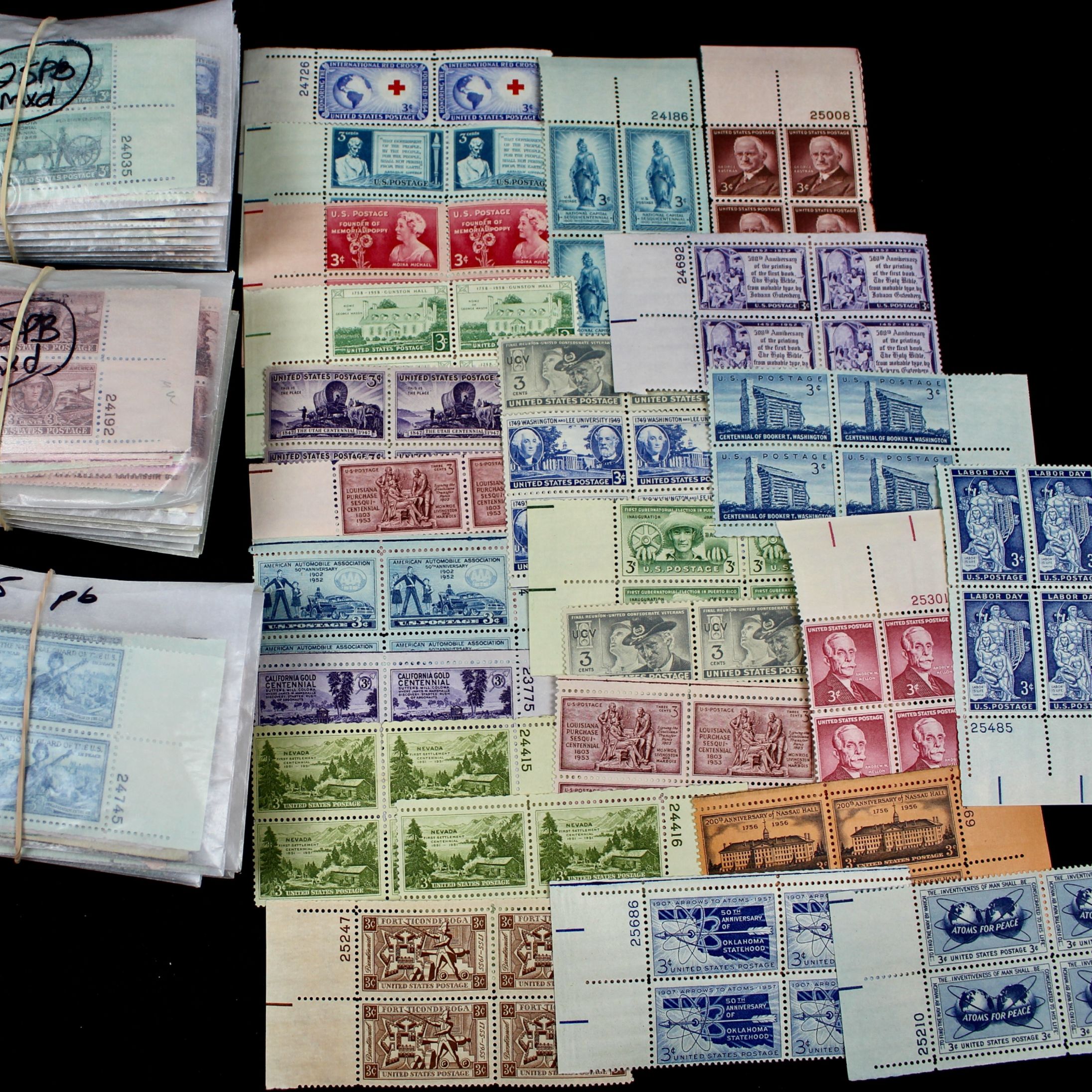 1,350 U.S. Postage Stamp Plate Blocks, 1940s to 1960s | EBTH