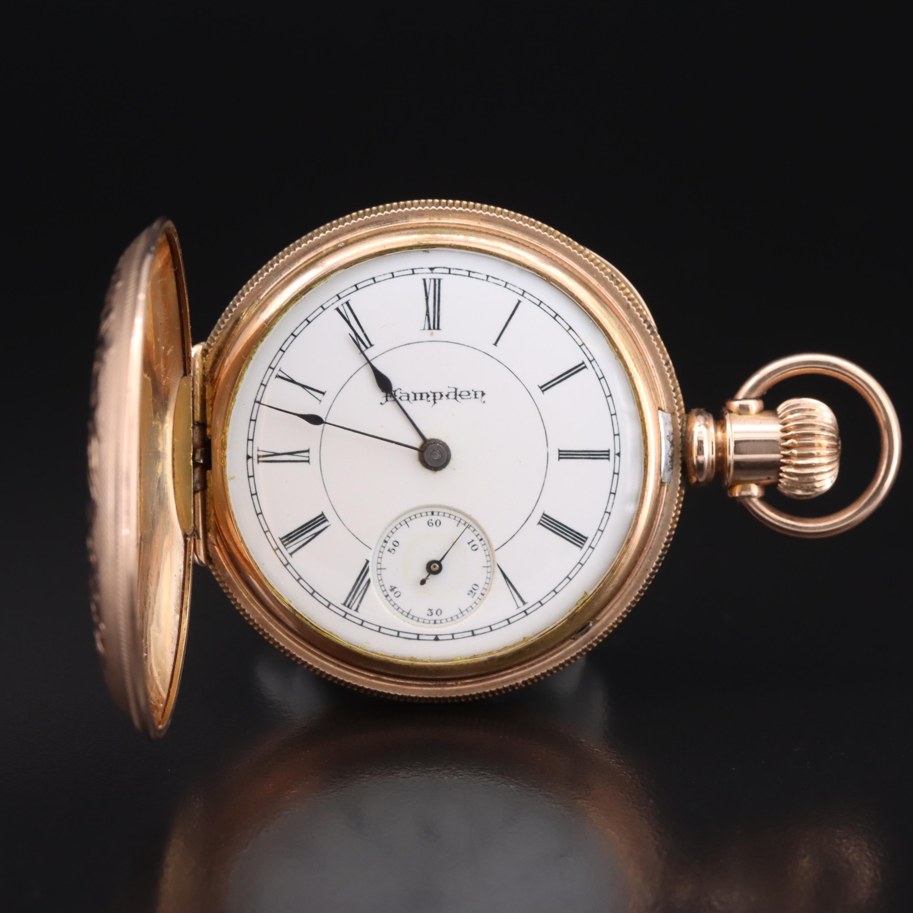 1889 Hampden Hunting Case Pocket Watch | EBTH