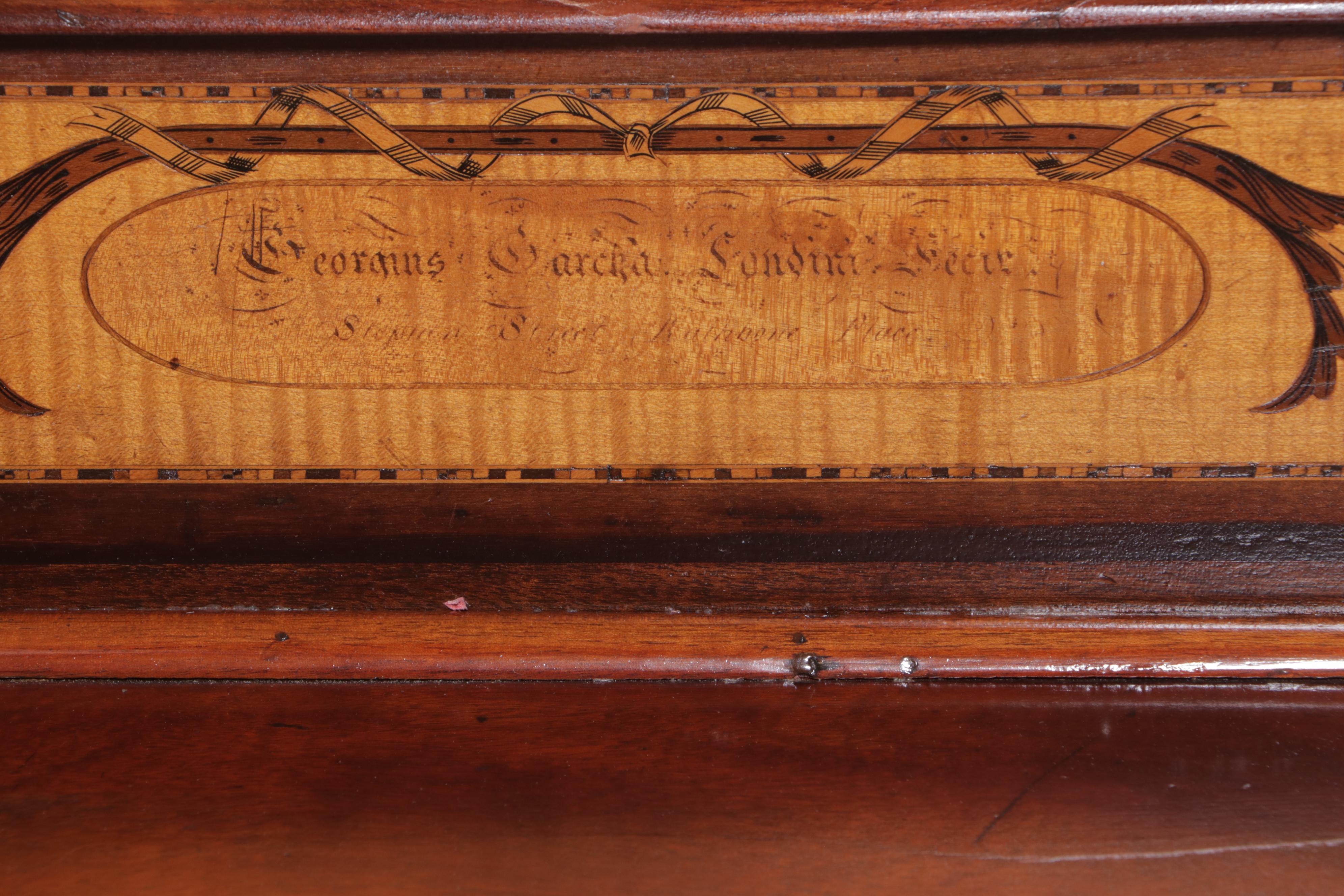 George III George Garka Mahogany, Satinwood, Inlaid and Penwork ...
