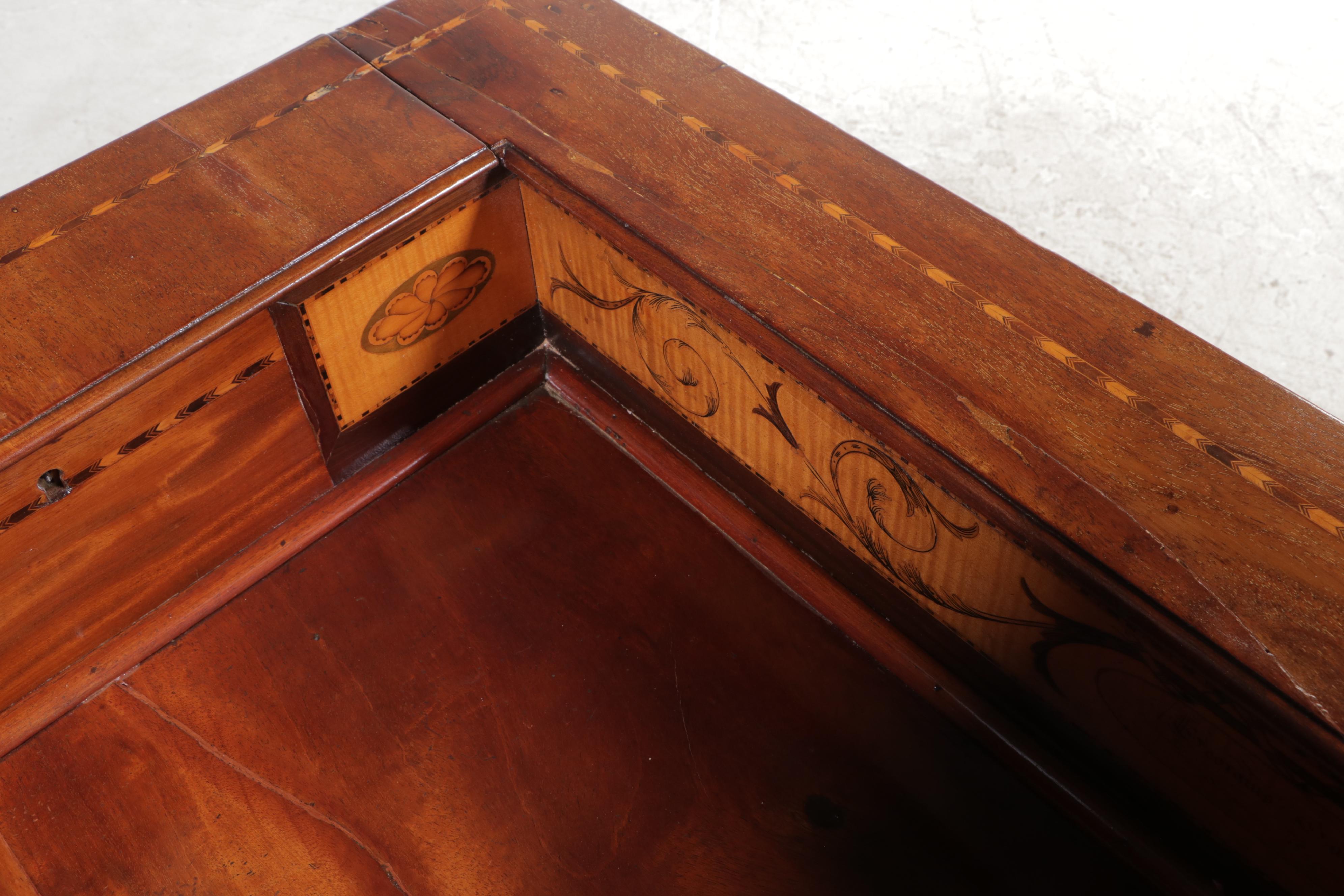 George III George Garka Mahogany, Satinwood, Inlaid and Penwork ...