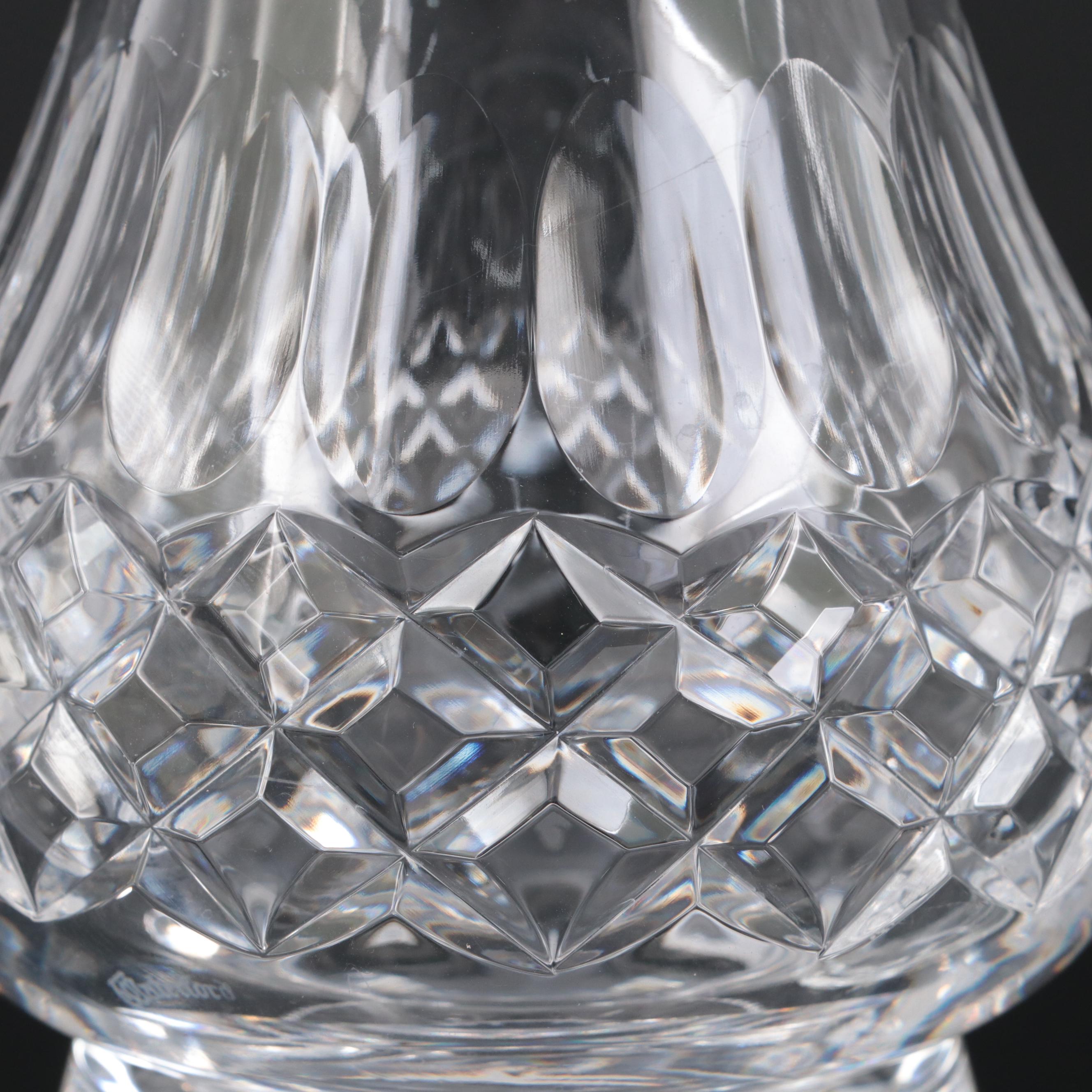 Waterford "Lismore" Roly Poly Glass and "Colleen" Hurricane Lamp | EBTH