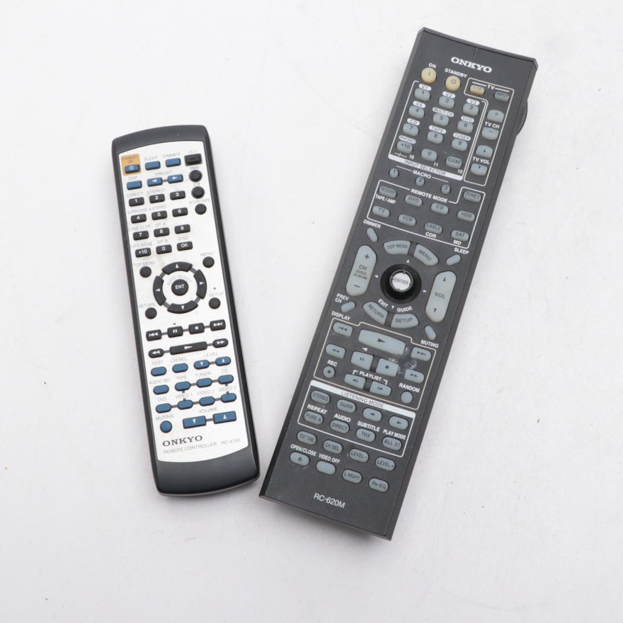 Pioneer Stereo Tuner Radio With Two Onkyo Remotes | EBTH Pioneer Stereo Tuner Radio With Two Onkyo Remotes | EBTH