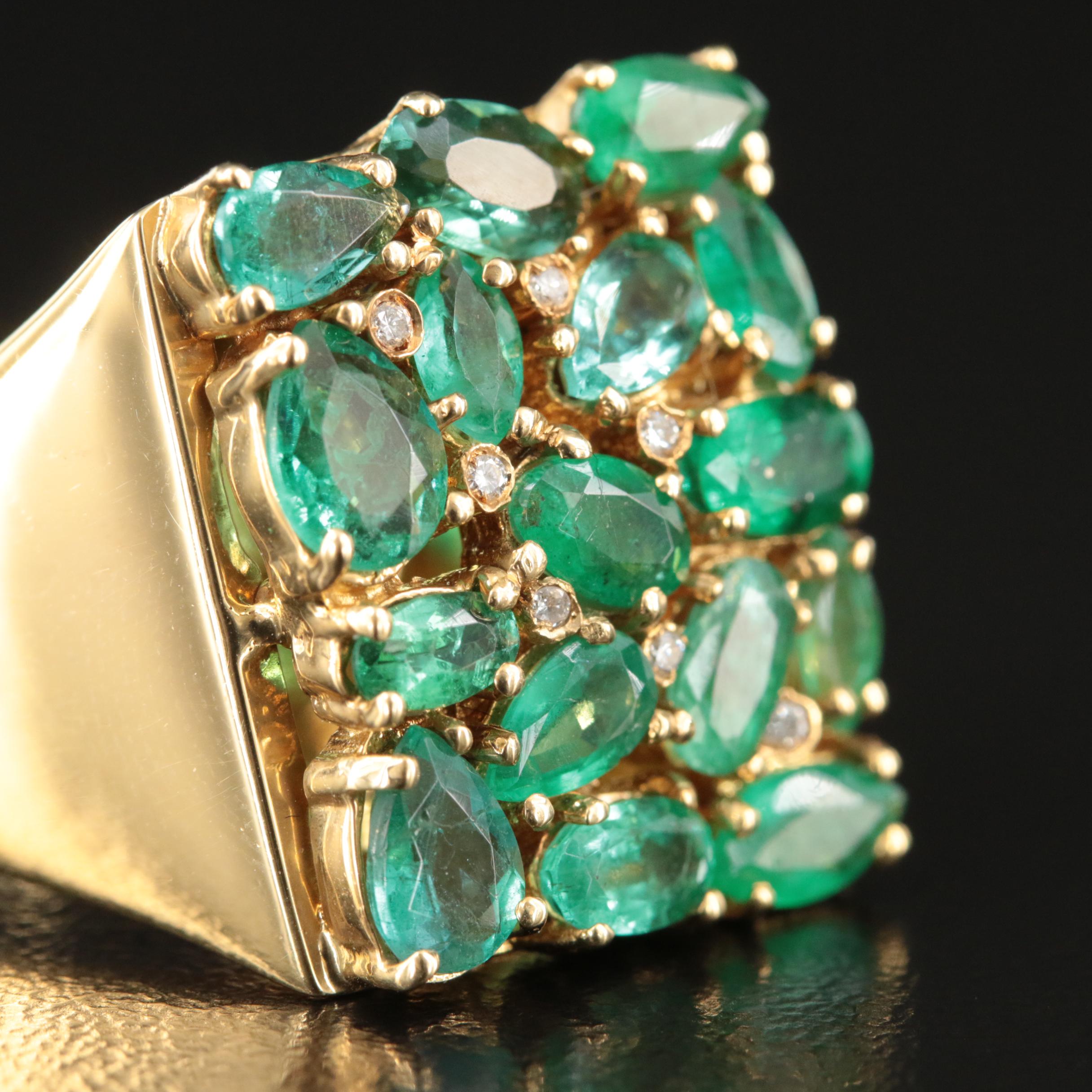 18K Emerald and Diamond Ring | EBTH