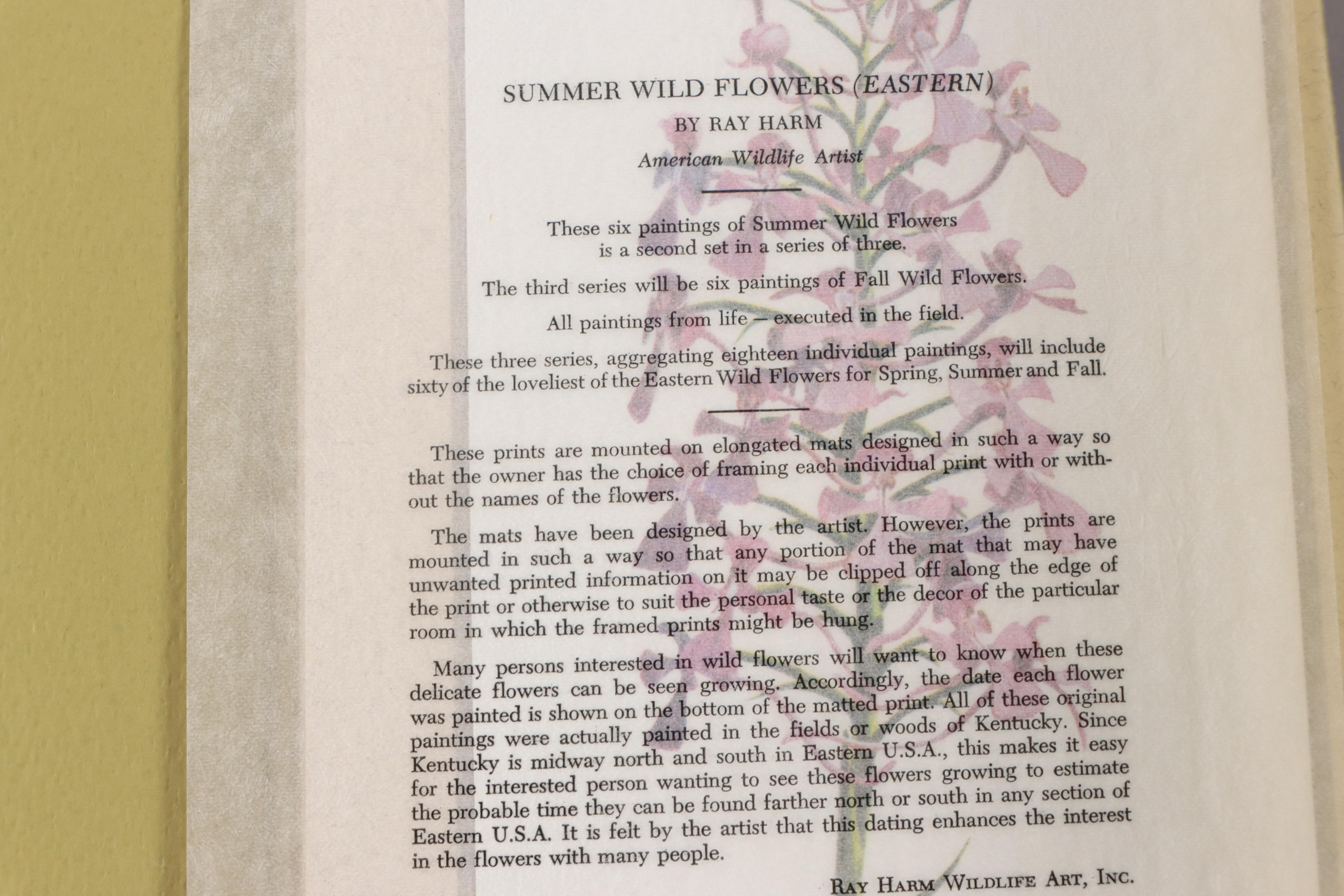 Ray Harm Floral Offset Lithograph Portfolios, Circa 1970 | EBTH