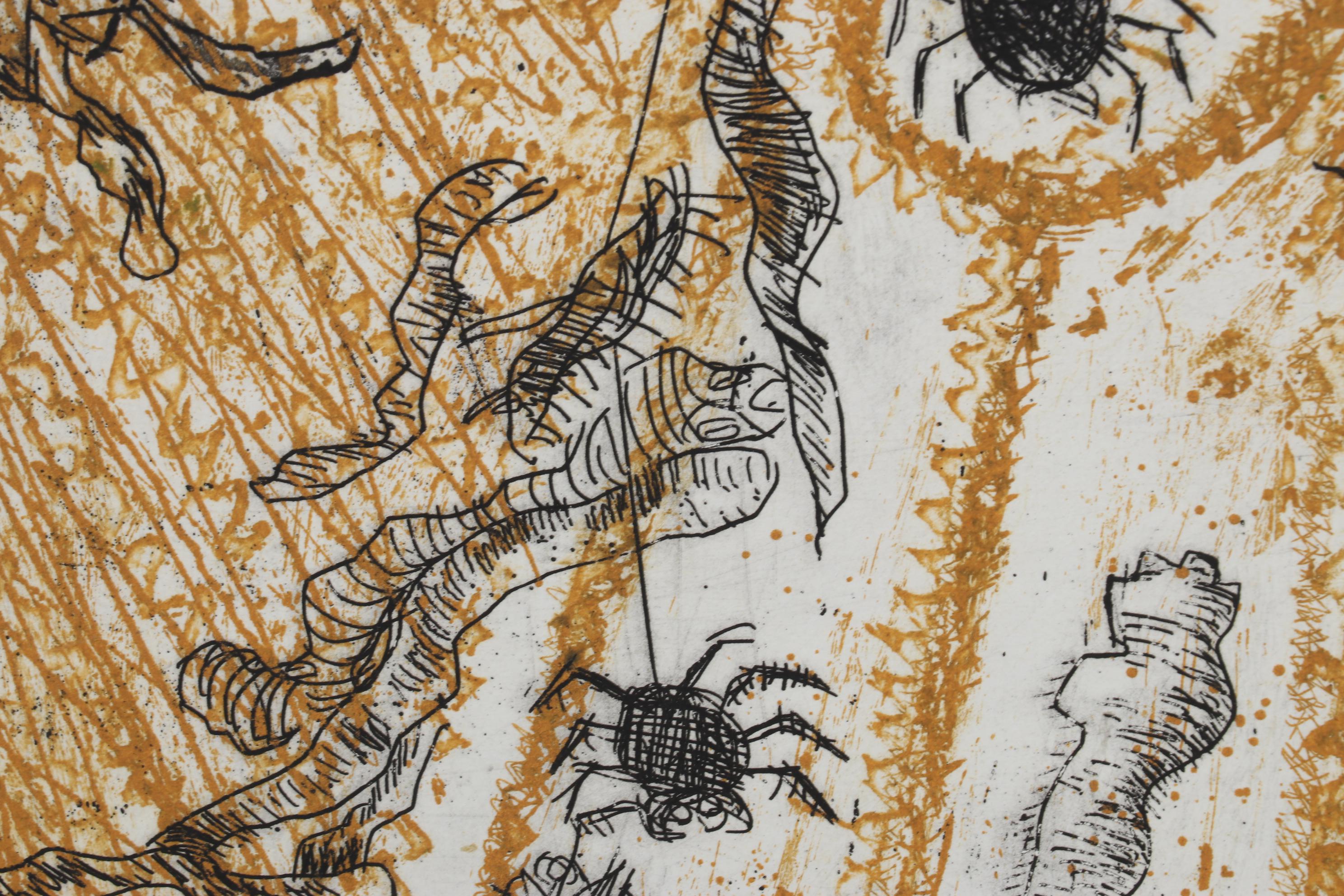 Sidney Chafetz Color Etching "Psychotic Portrait," 1973 | EBTH