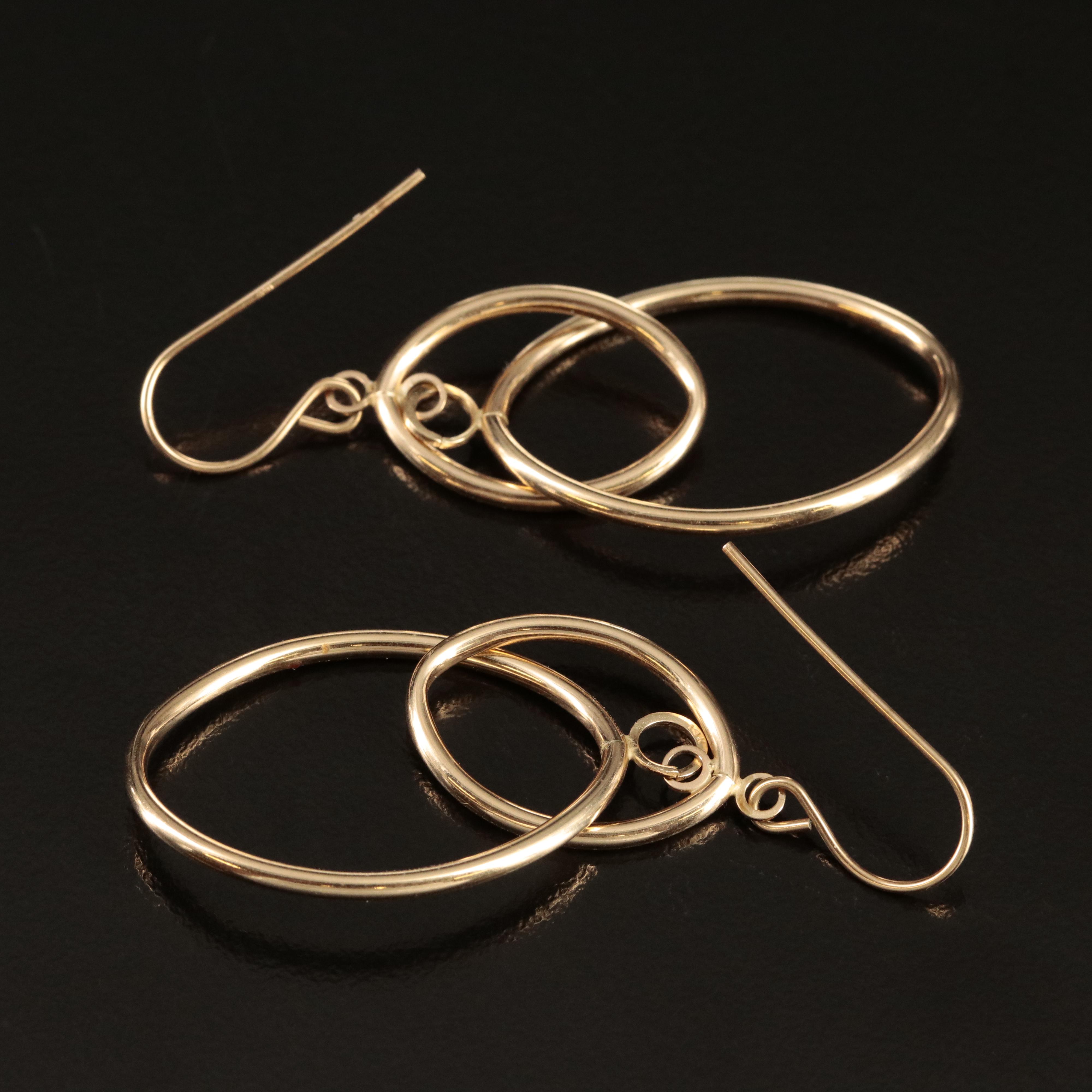 14K Interlocking Oval Link Earrings | Everything But The House