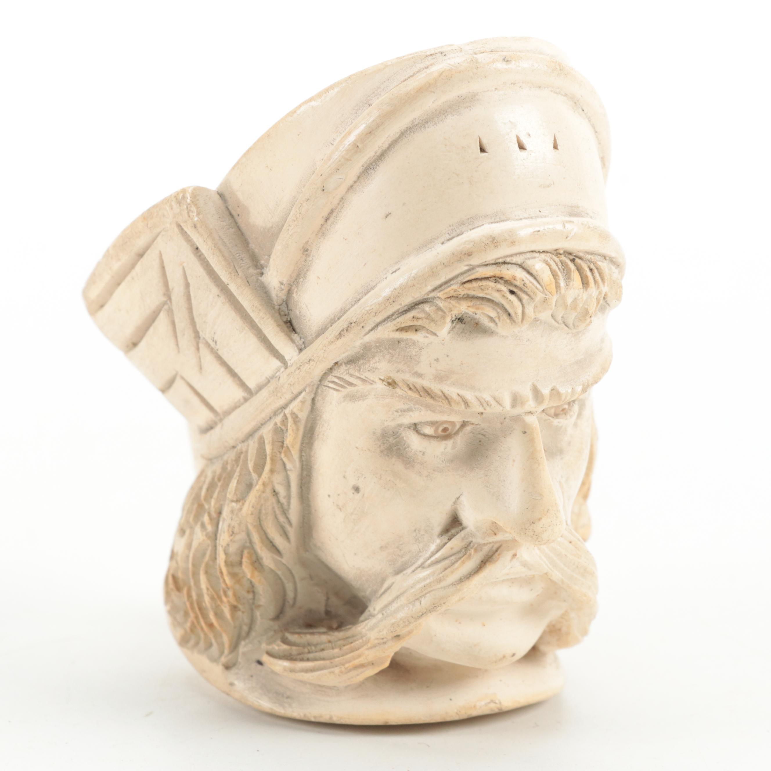 Earthenware, Wood and Meerschaum Pipe Bowls, Pipes with Arrowhead Bolo ...