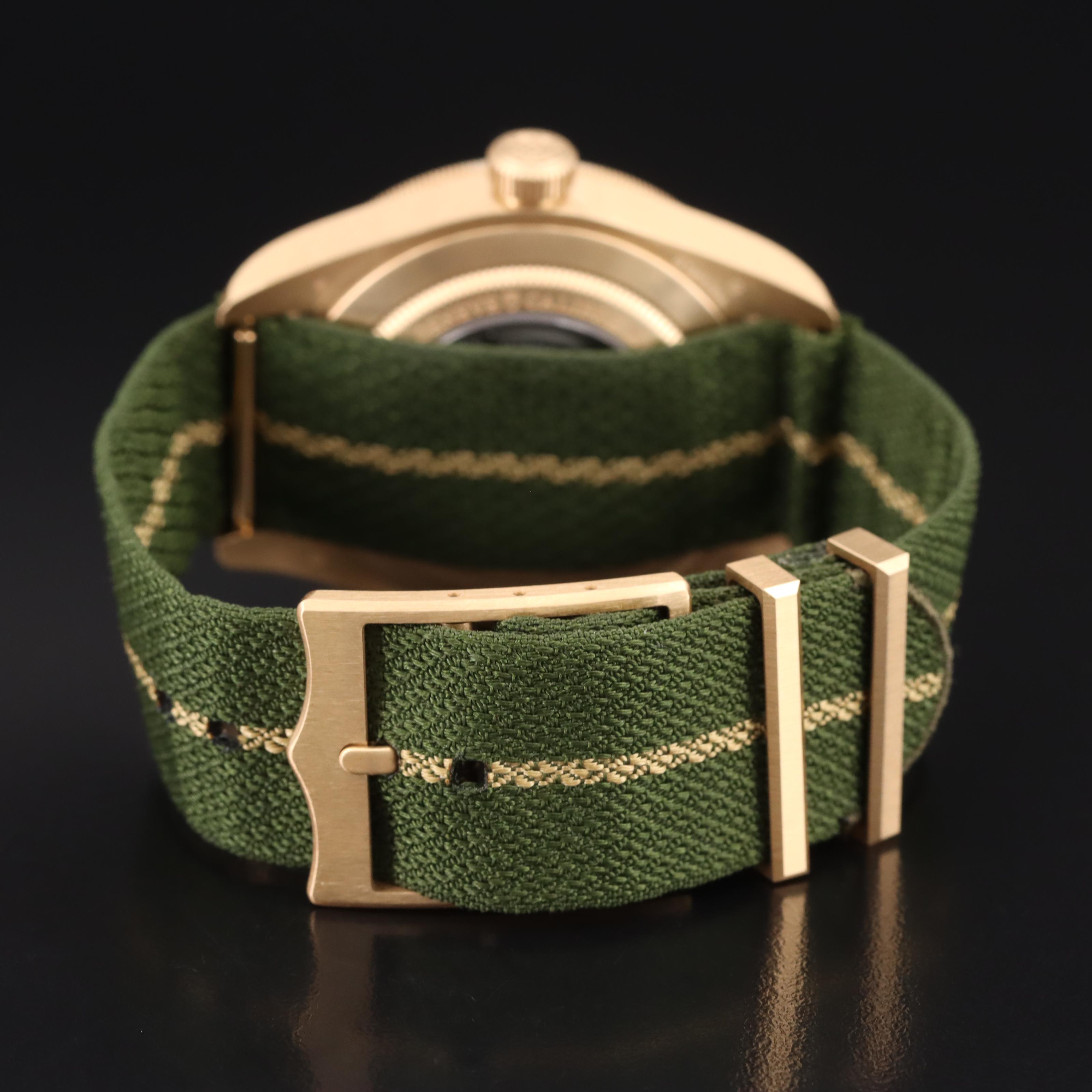 18K Tudor Heritage Black Bay Green Dial Wristwatch | EBTH