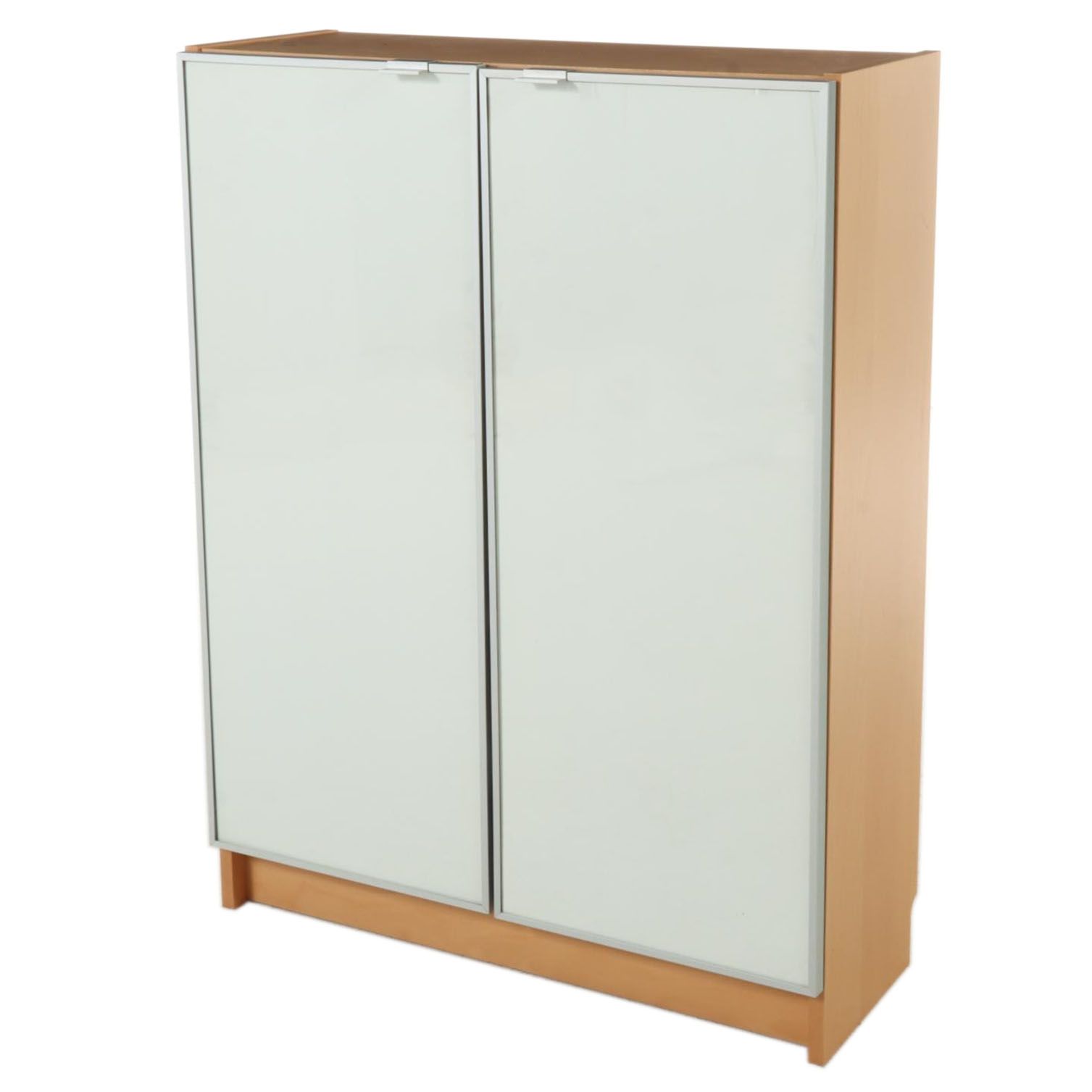 IKEA "Billy" Beech-Veneered and Glass Door Bookcase | EBTH