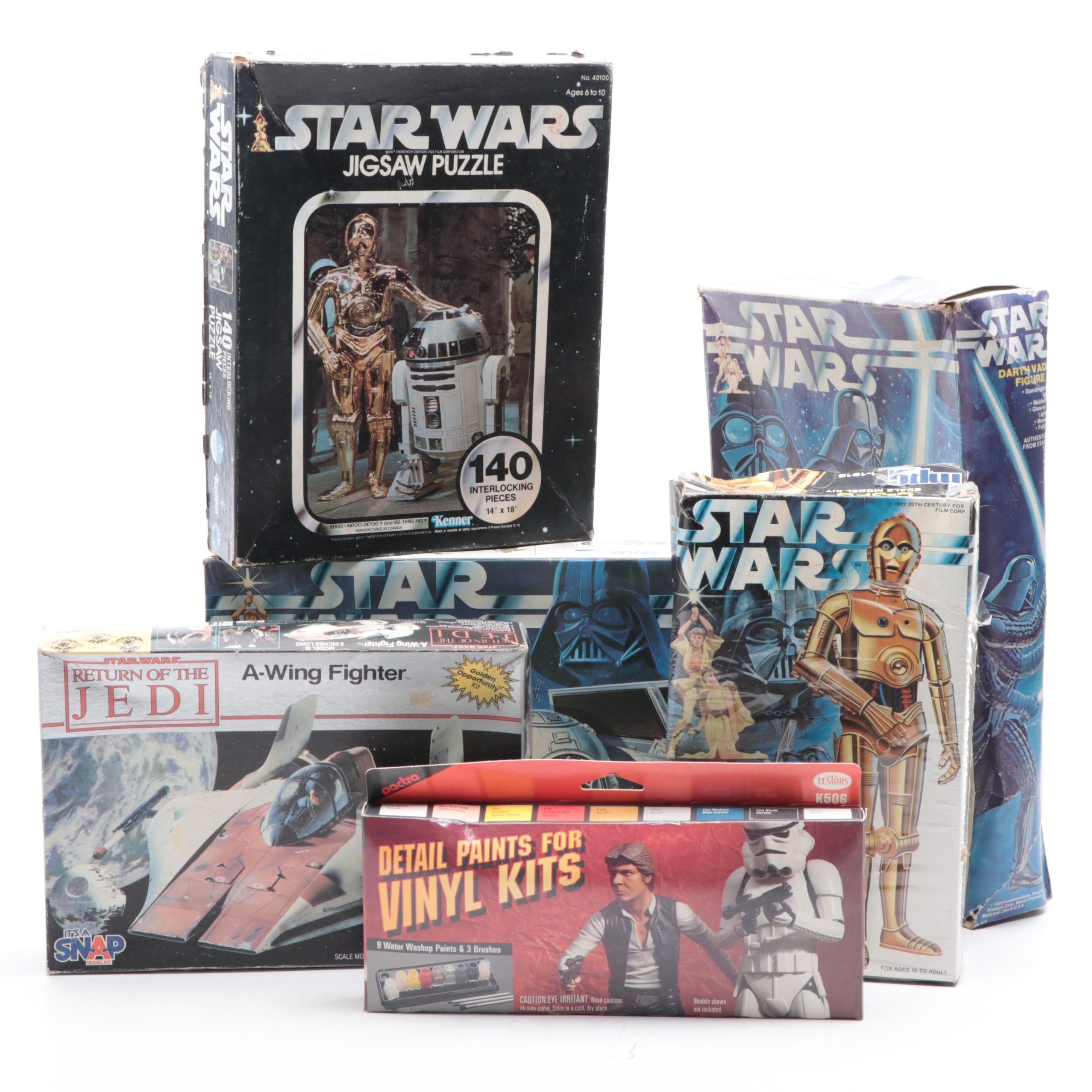 MPC Darth Vader, C-3PO, A-Wing Fighter and Other Model Kits, Puzzle and ...
