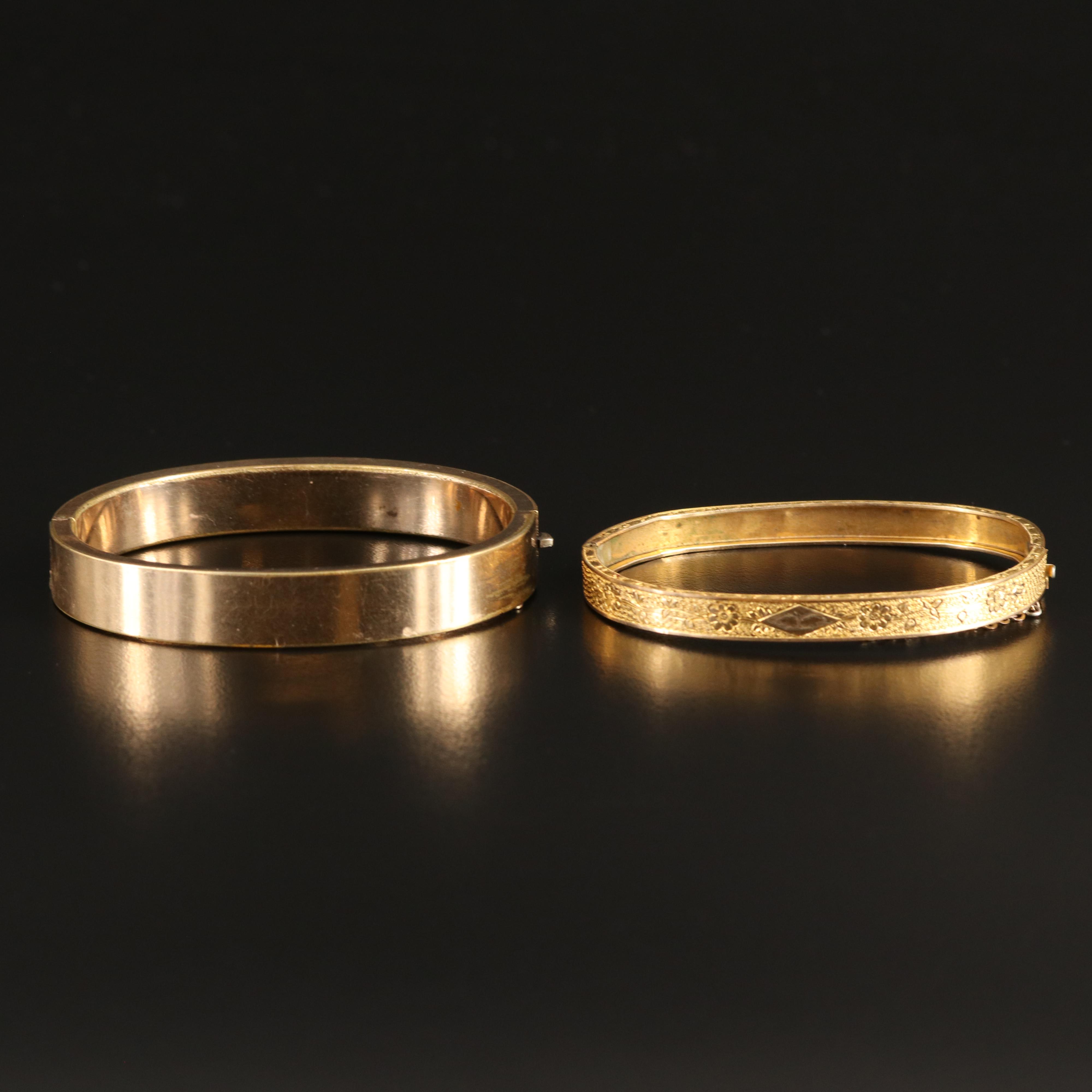 Winard Featured in Vintage Gold-Filled Hinged Bangle Collection | EBTH