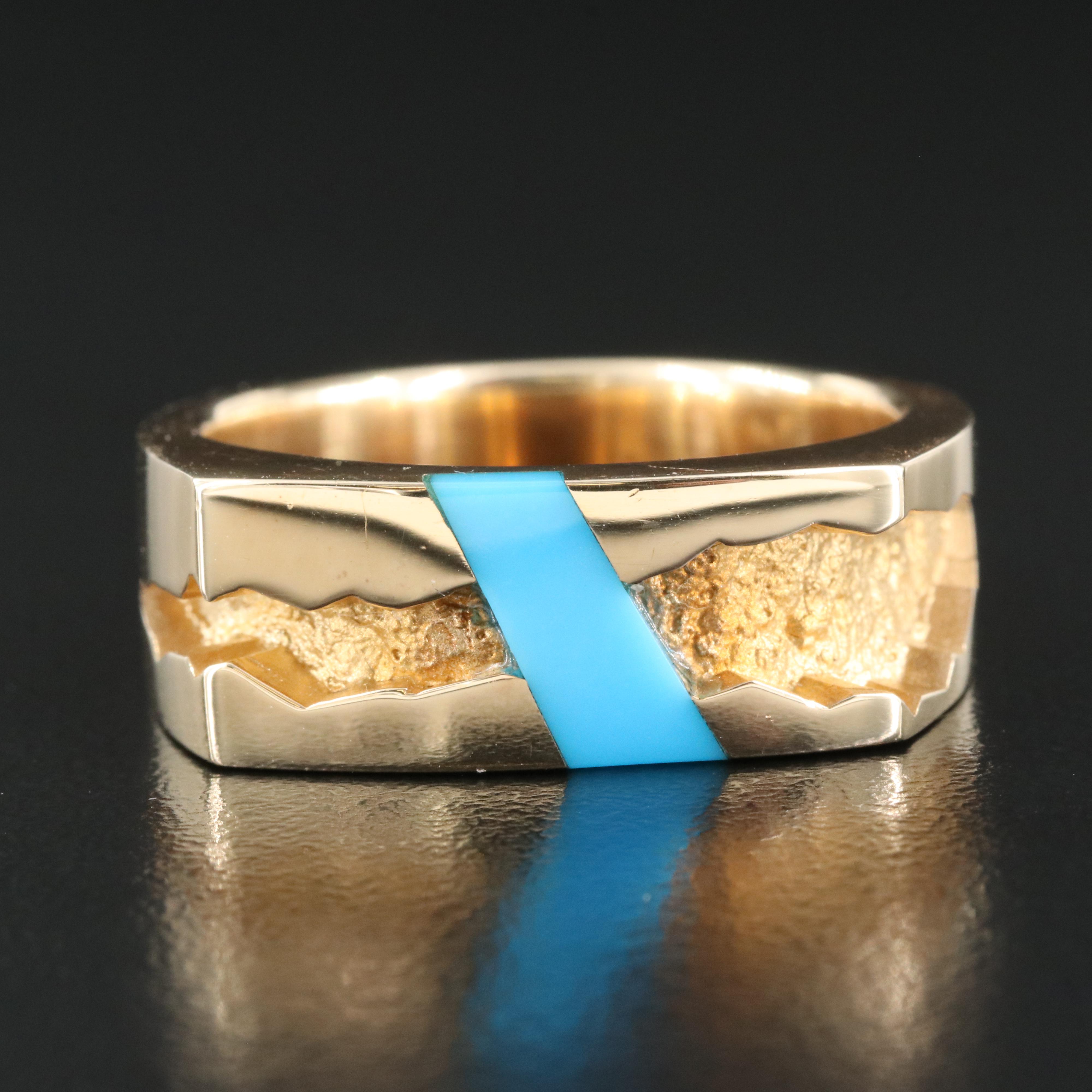 14K Turquoise Inlay Ring | EBTH