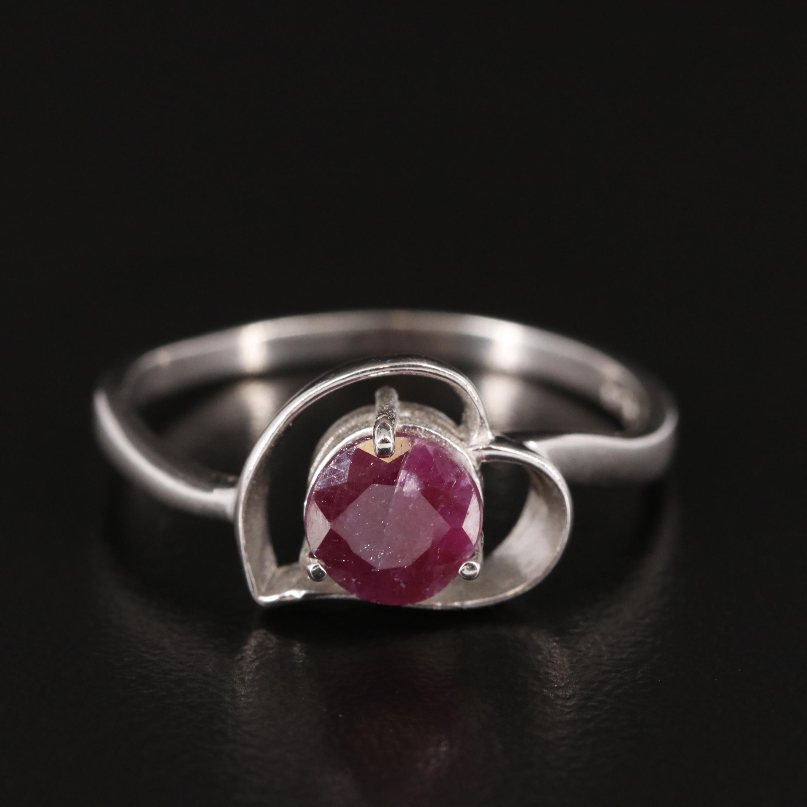 Sterling Silver Filled Corundum Ring | EBTH