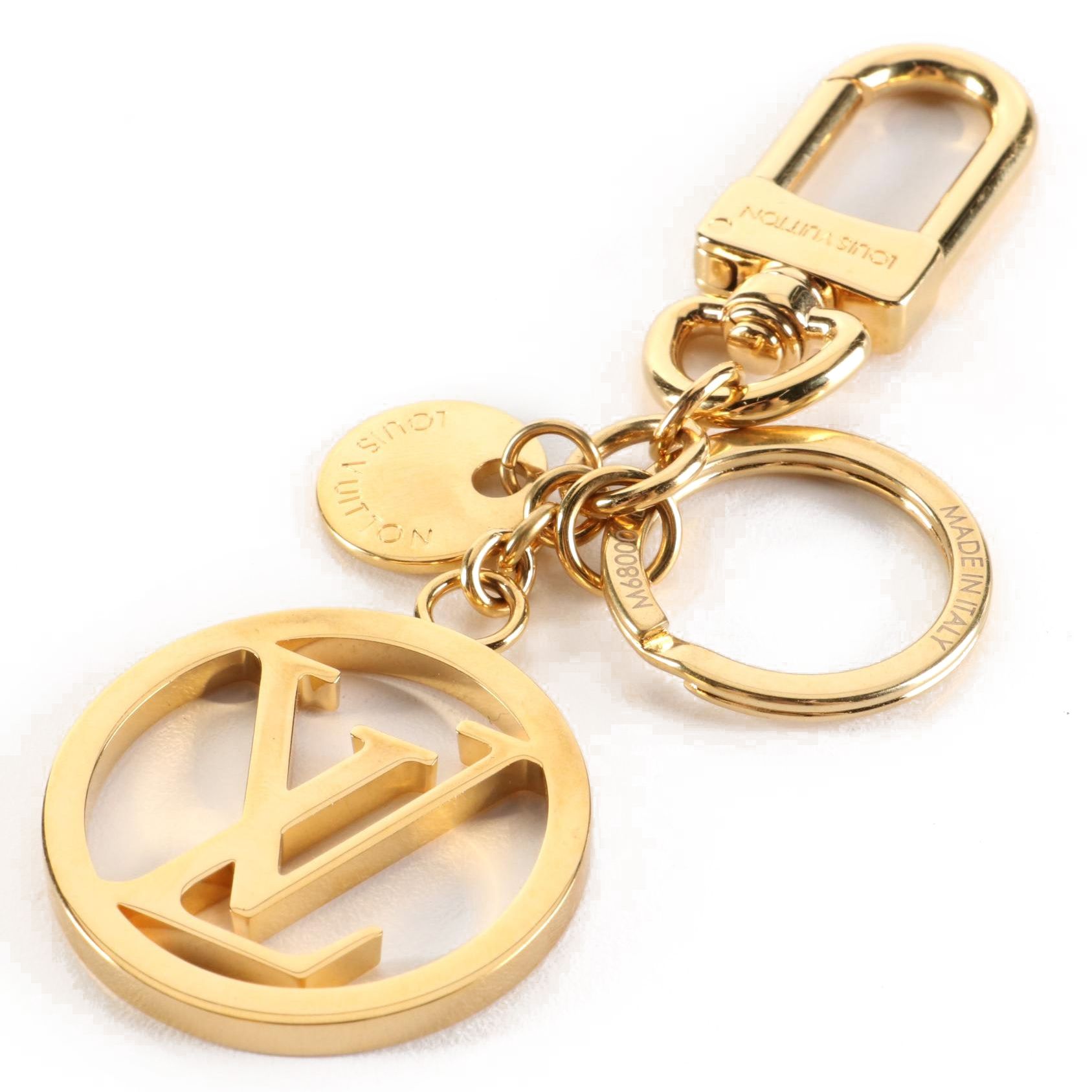 Louis Vuitton LV Circle Bag Charm Key Holder in Gold Tone Metal | EBTH