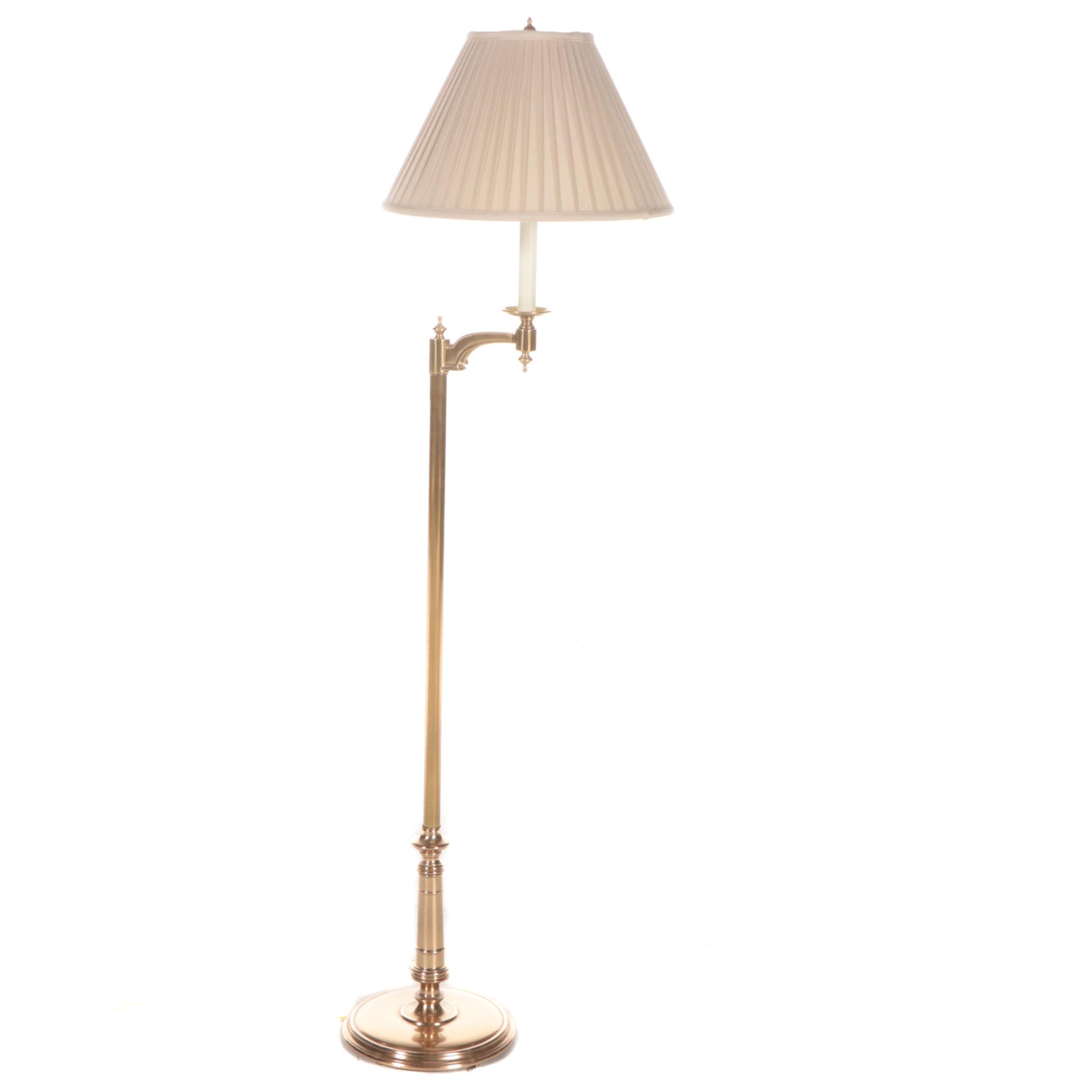 Frederick Cooper Brass Bridge-Arm Floor Lamp, Late 20th Century | EBTH
