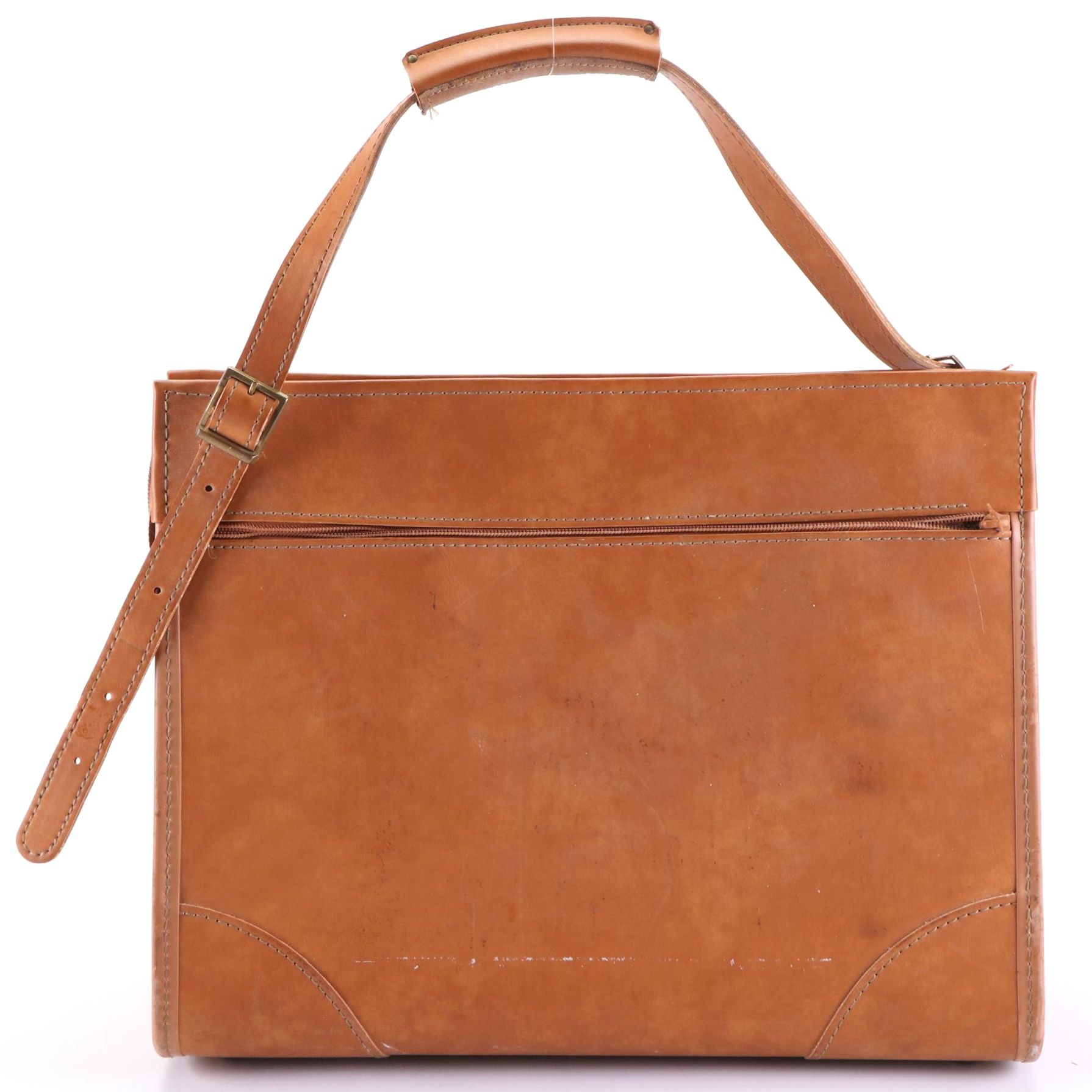 Hartmann Luggage Tan Leather Carry-On with Pouch | EBTH