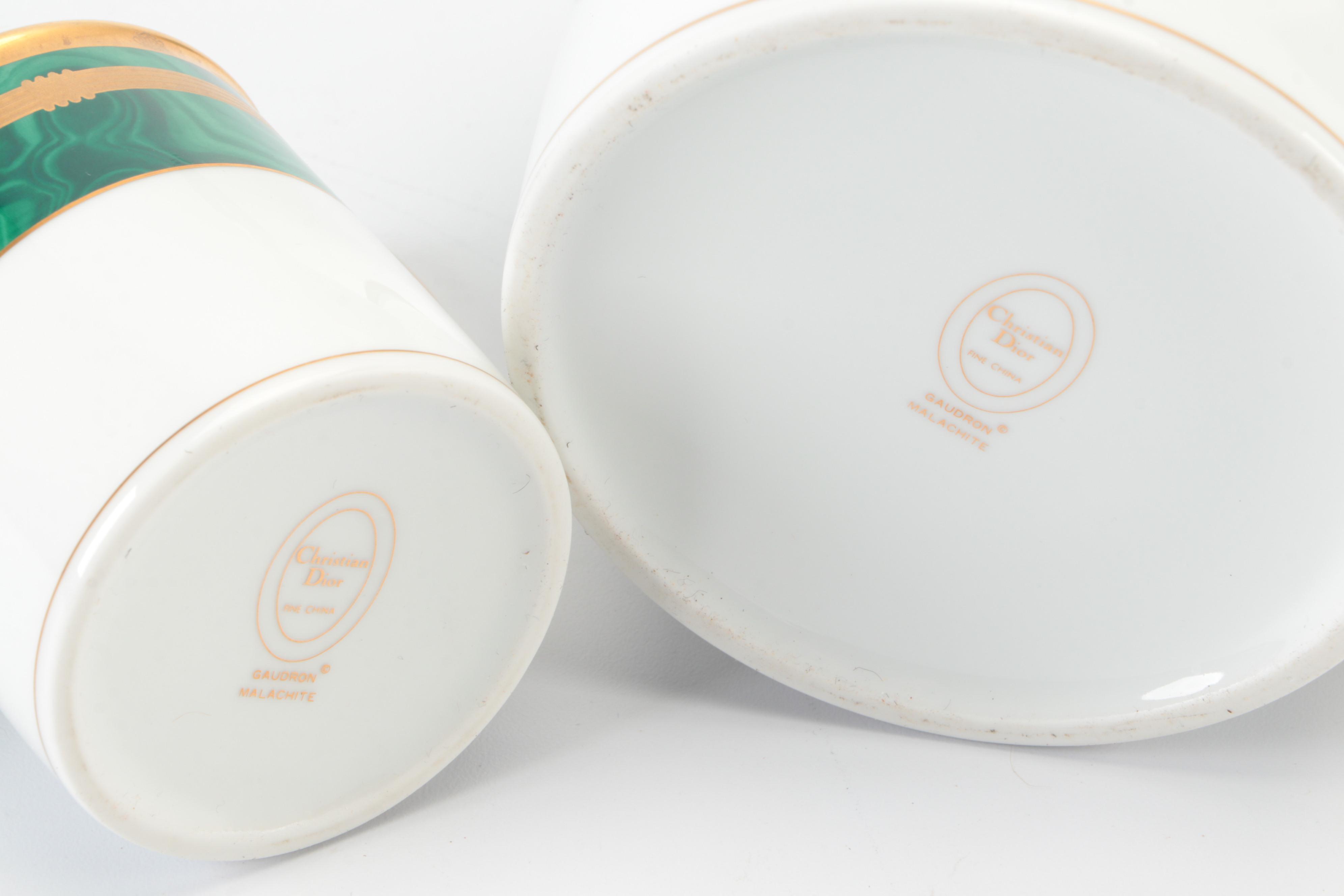 Christian Dior "Gaudron Malachite Green" Porcelain Dinnerware, 1991 ...