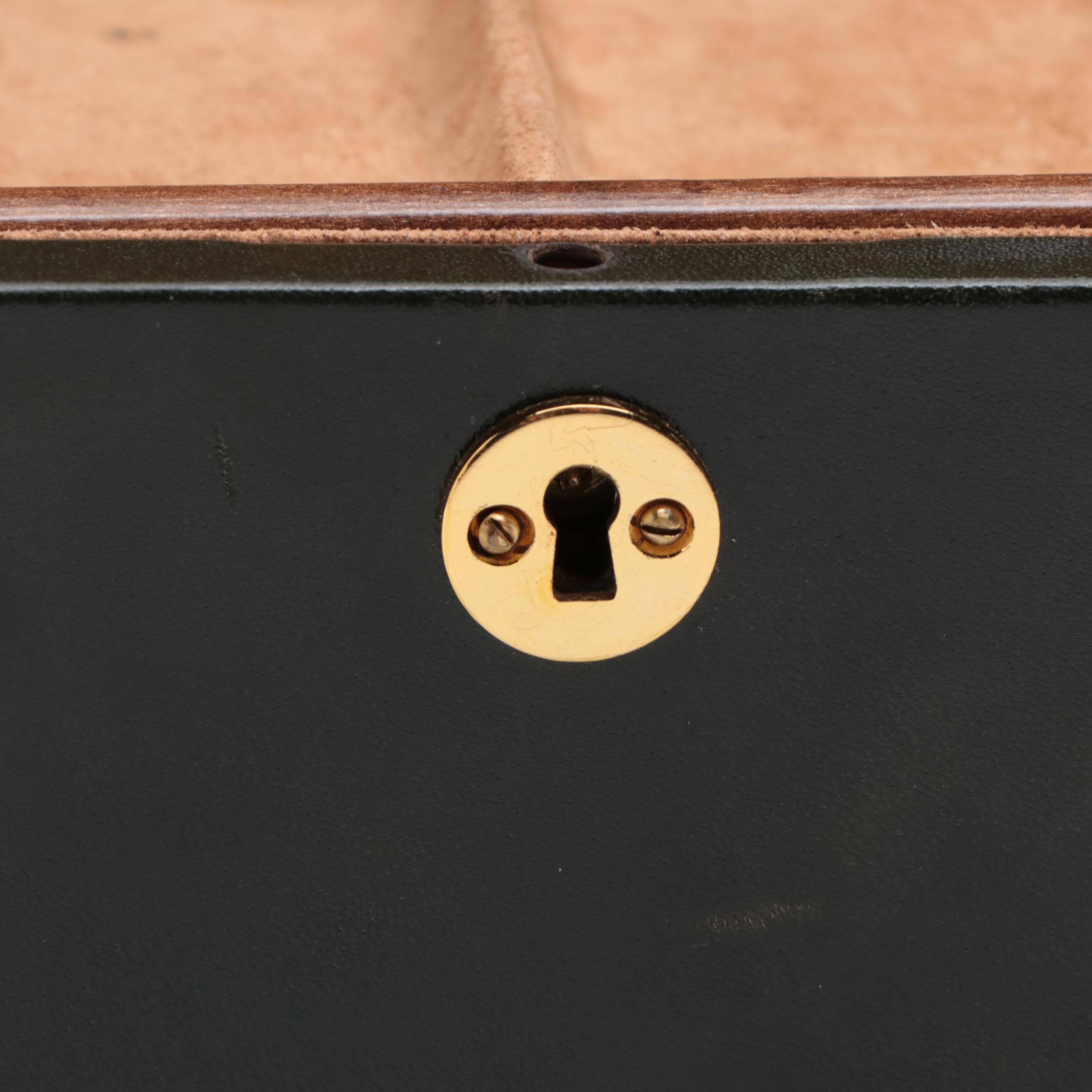 Harrods Leather Jewelry Box with Interior Trays | EBTH