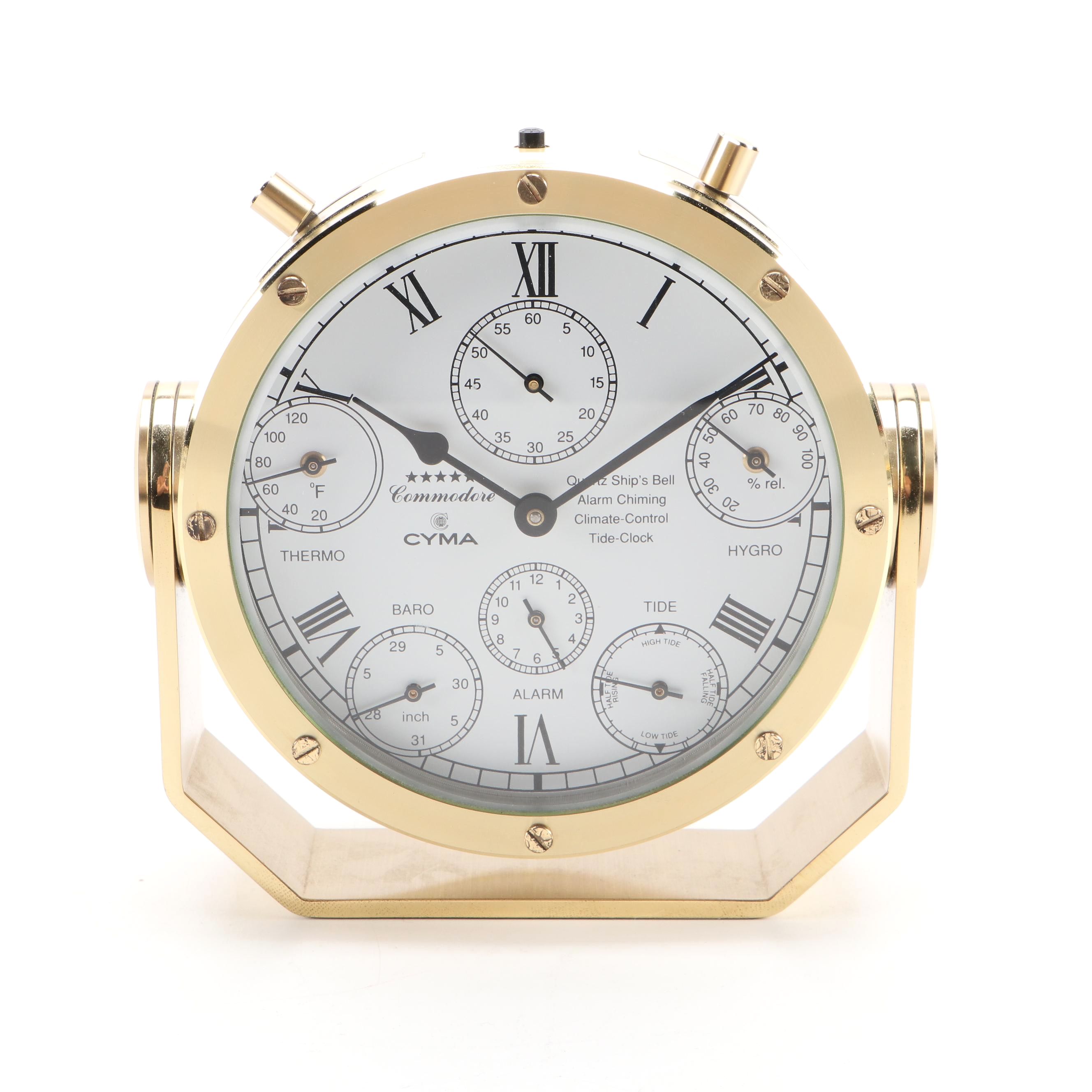 Cyma Commodore Brass Ship's Bell Tide Clock | EBTH