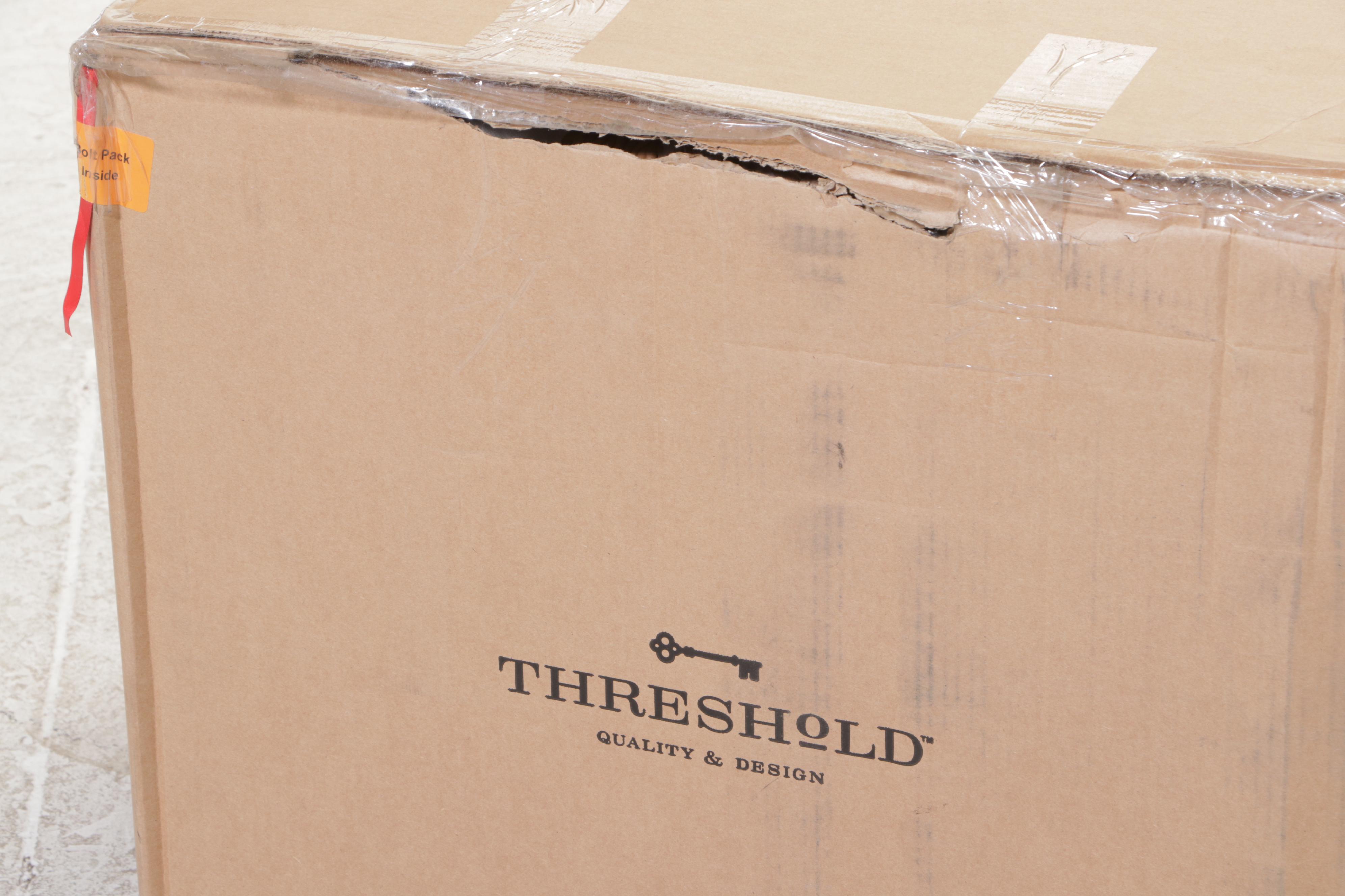 Threshold with Brookfield Steel Wicker Club Chairs | EBTH