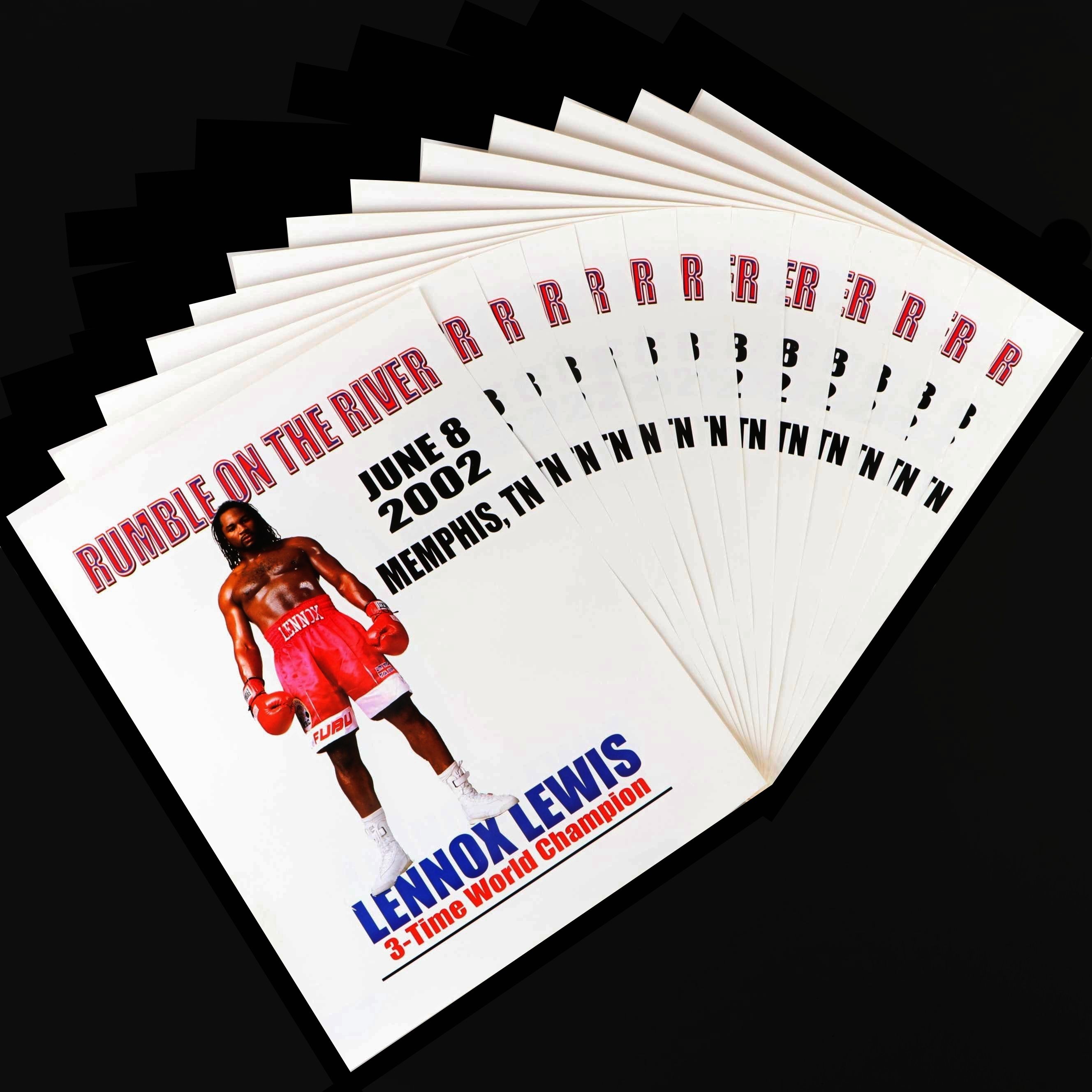 Lennox Lewis vs. Mike Tyson "Rumble On The River" Boxing Souvenir ...