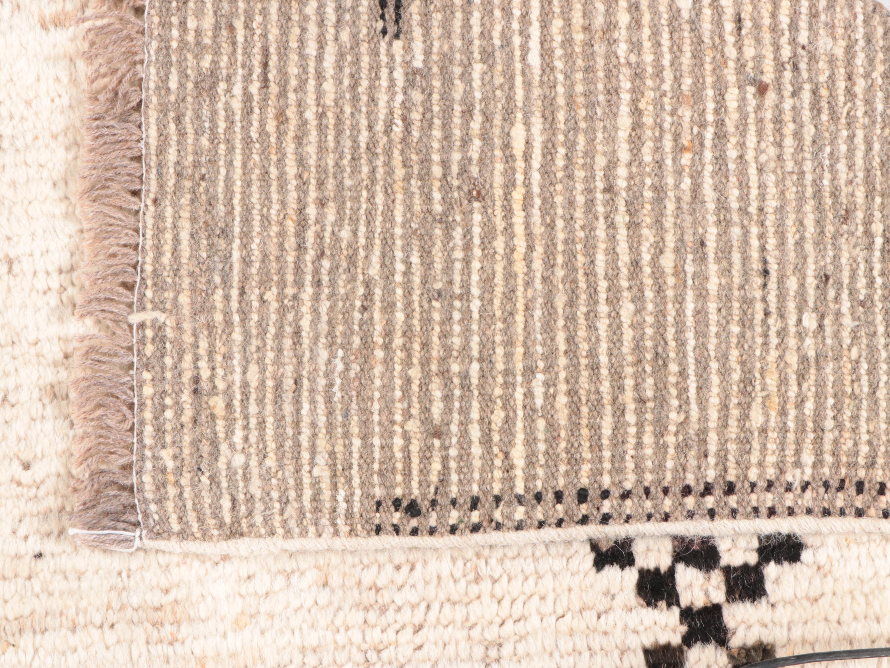 6' x 8'1 Hand-Knotted Moroccan Berber Area Rug | EBTH