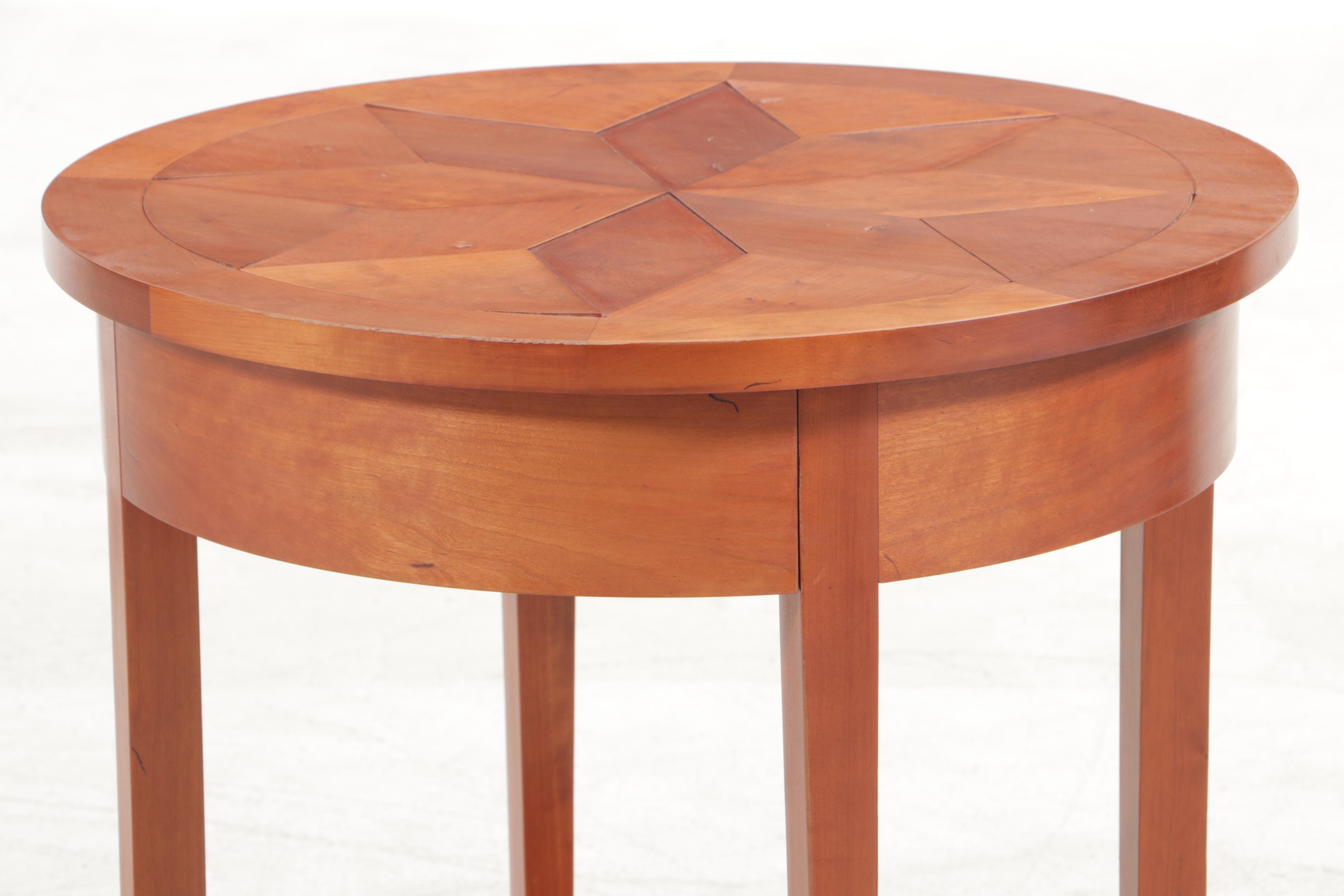 Niermann Weeks Cherrywood and Marquetry Two-Tier Side Table | EBTH