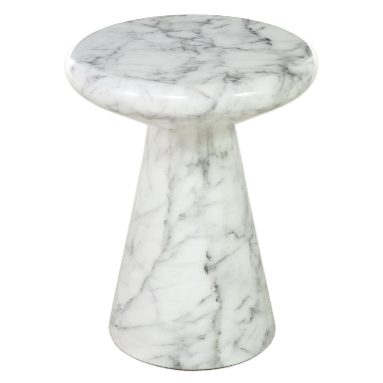 Small Marble Mushroom Side Table | EBTH