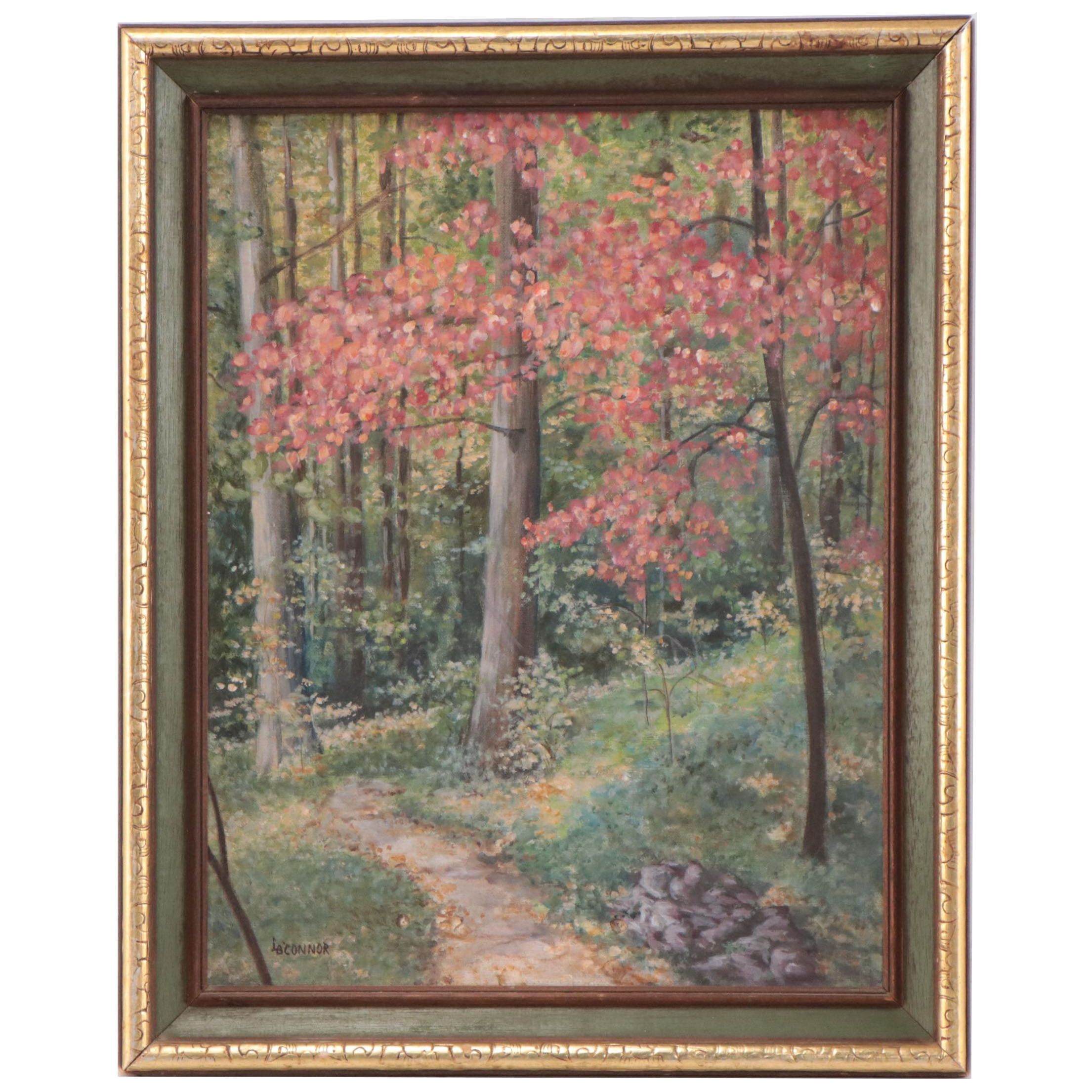 Connor Woodland Interior Landscape Oil Painting | EBTH