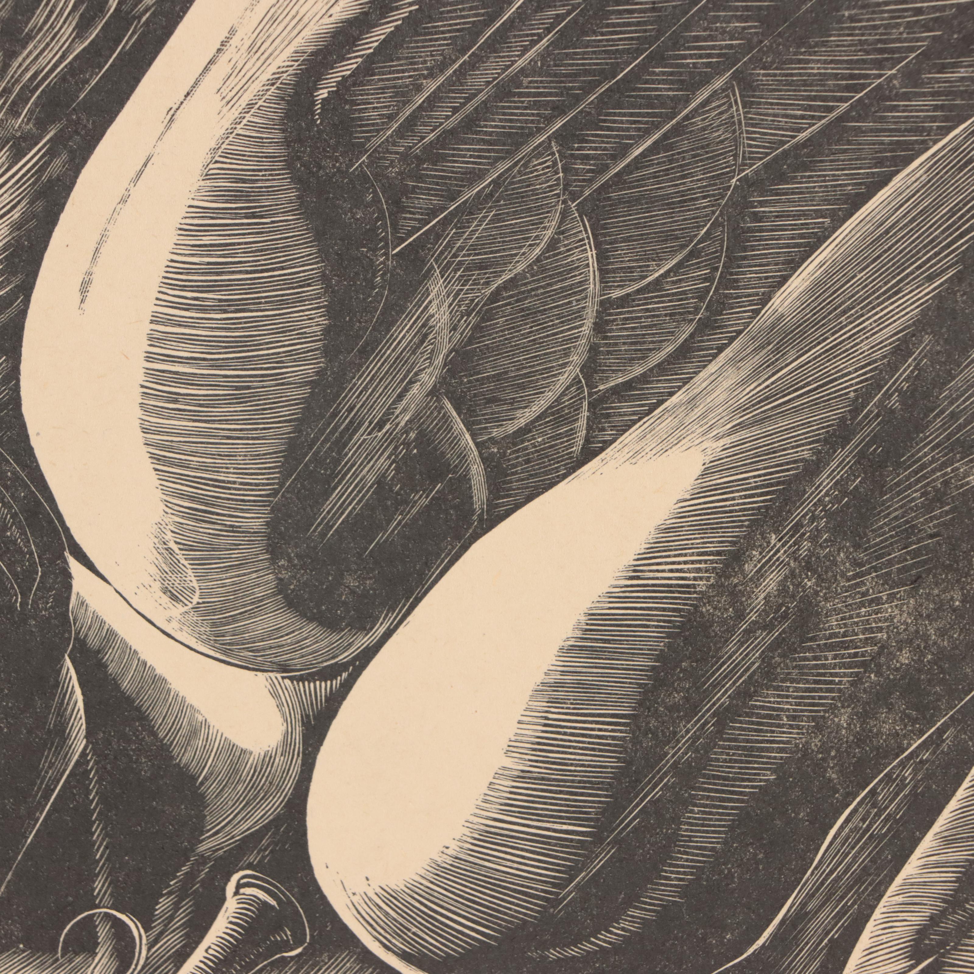 Dan Burne Jones Wood Engraving "The Archangel, Gabriel" | EBTH