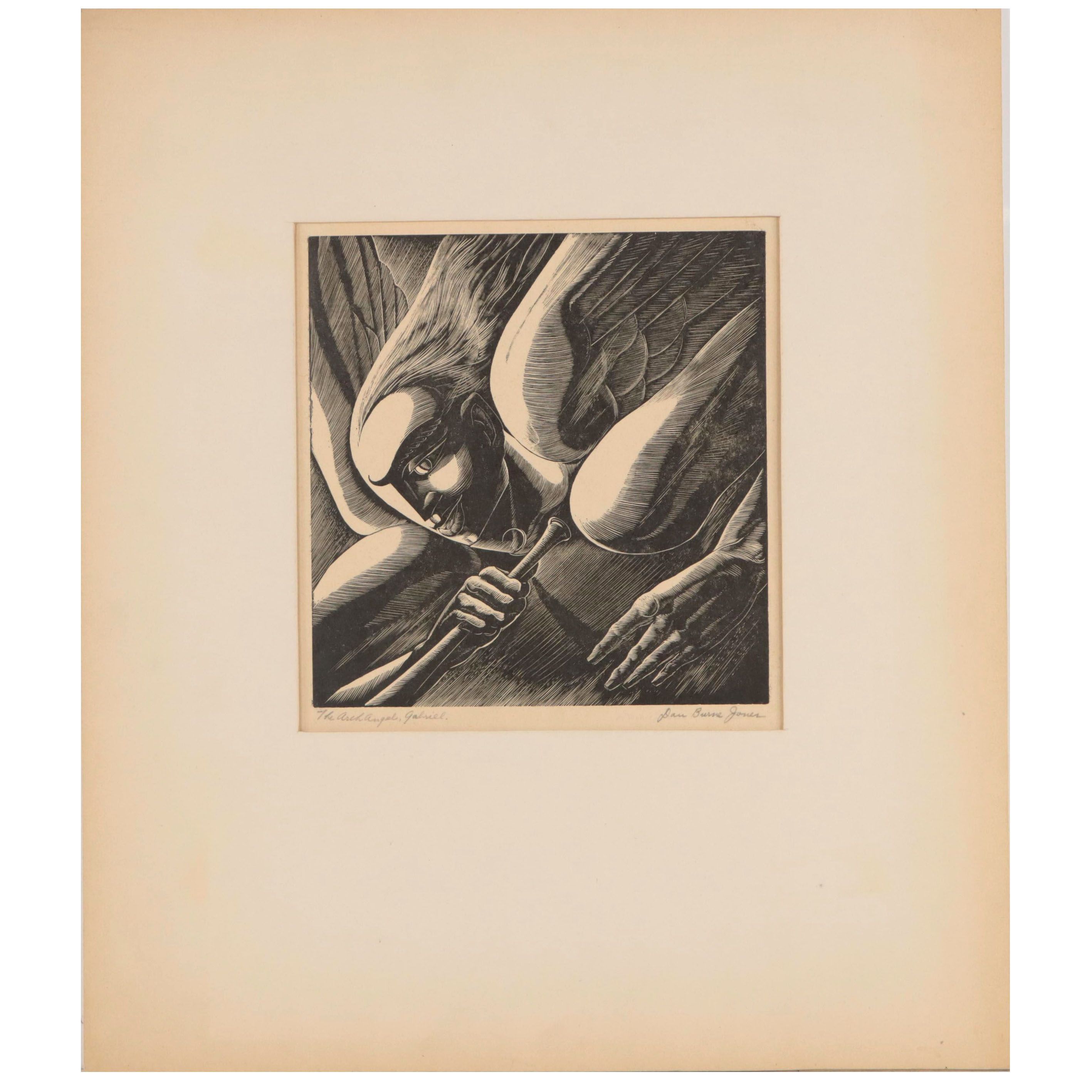 Dan Burne Jones Wood Engraving "The Archangel, Gabriel" | EBTH
