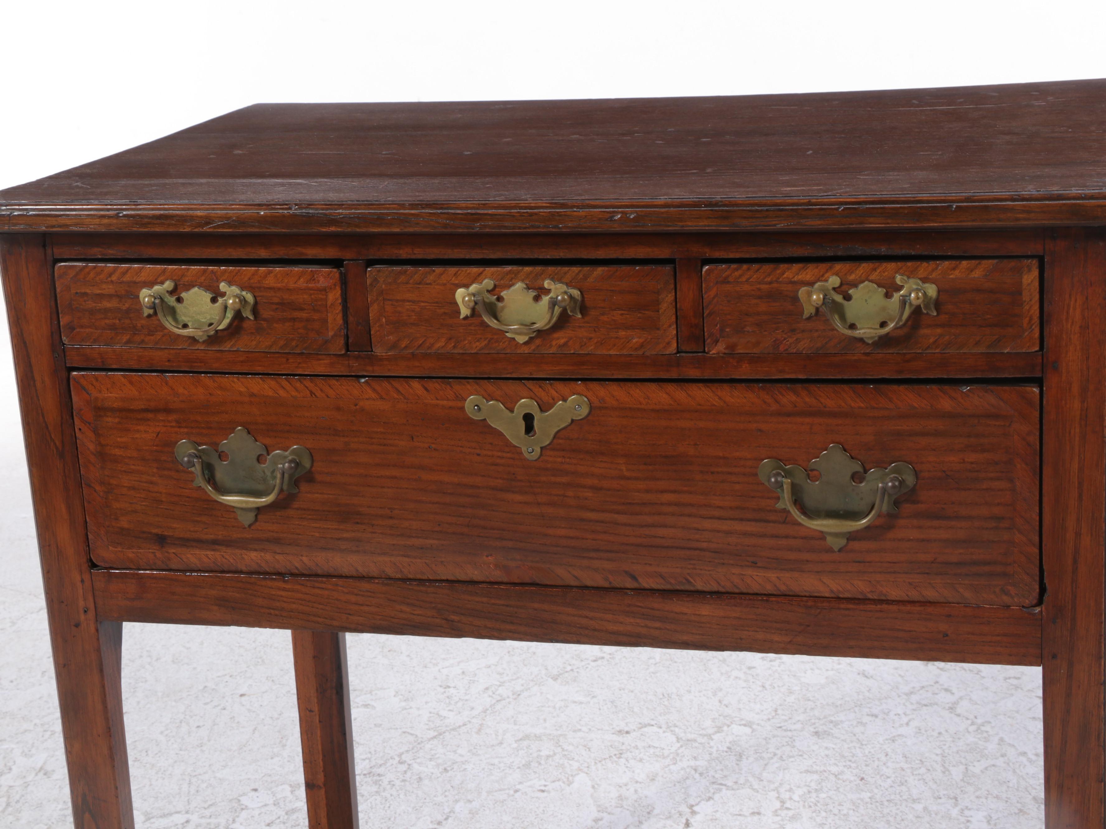 Provincial Oak and Crossbanded Four-Drawer Side Table | EBTH