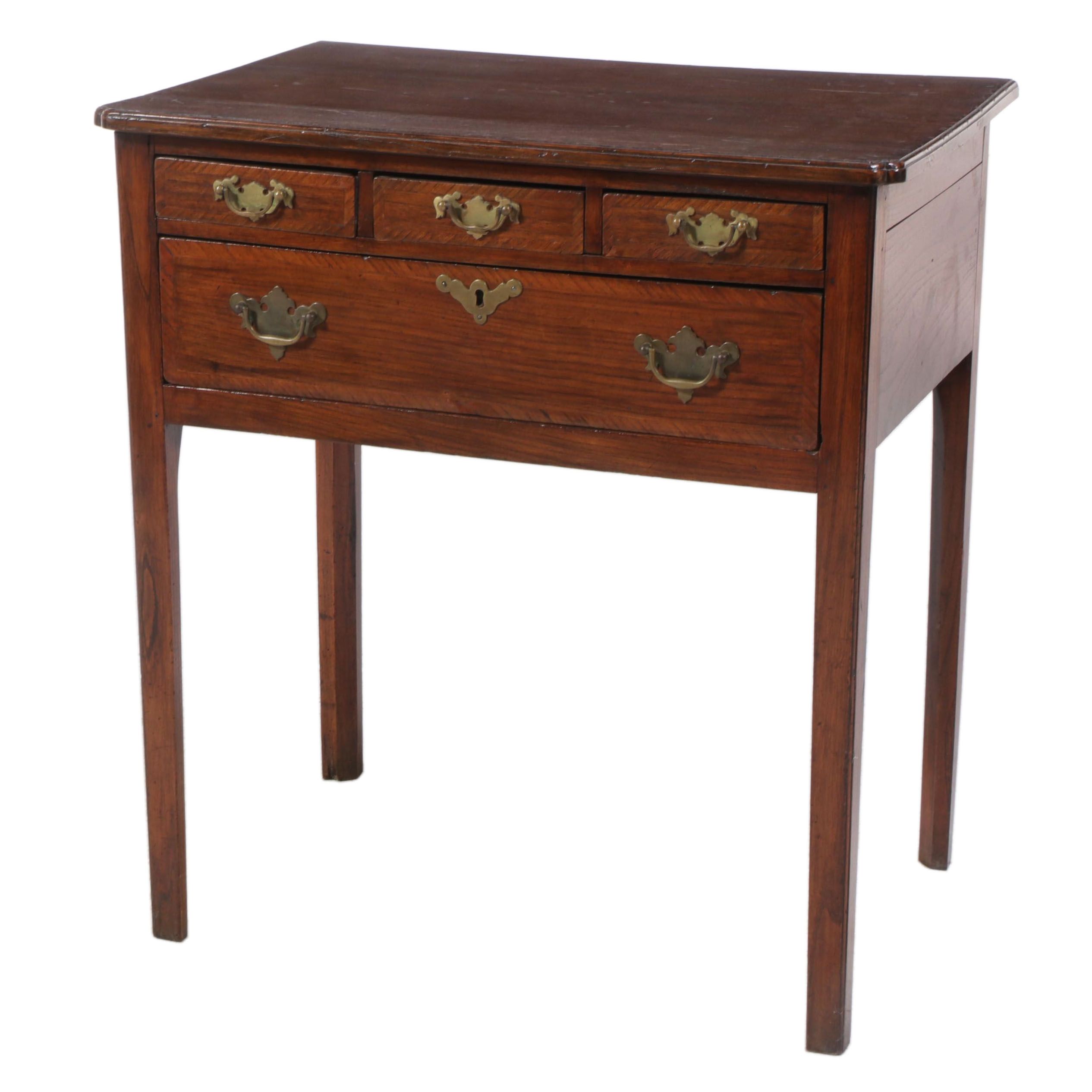 Provincial Oak and Crossbanded Four-Drawer Side Table | EBTH