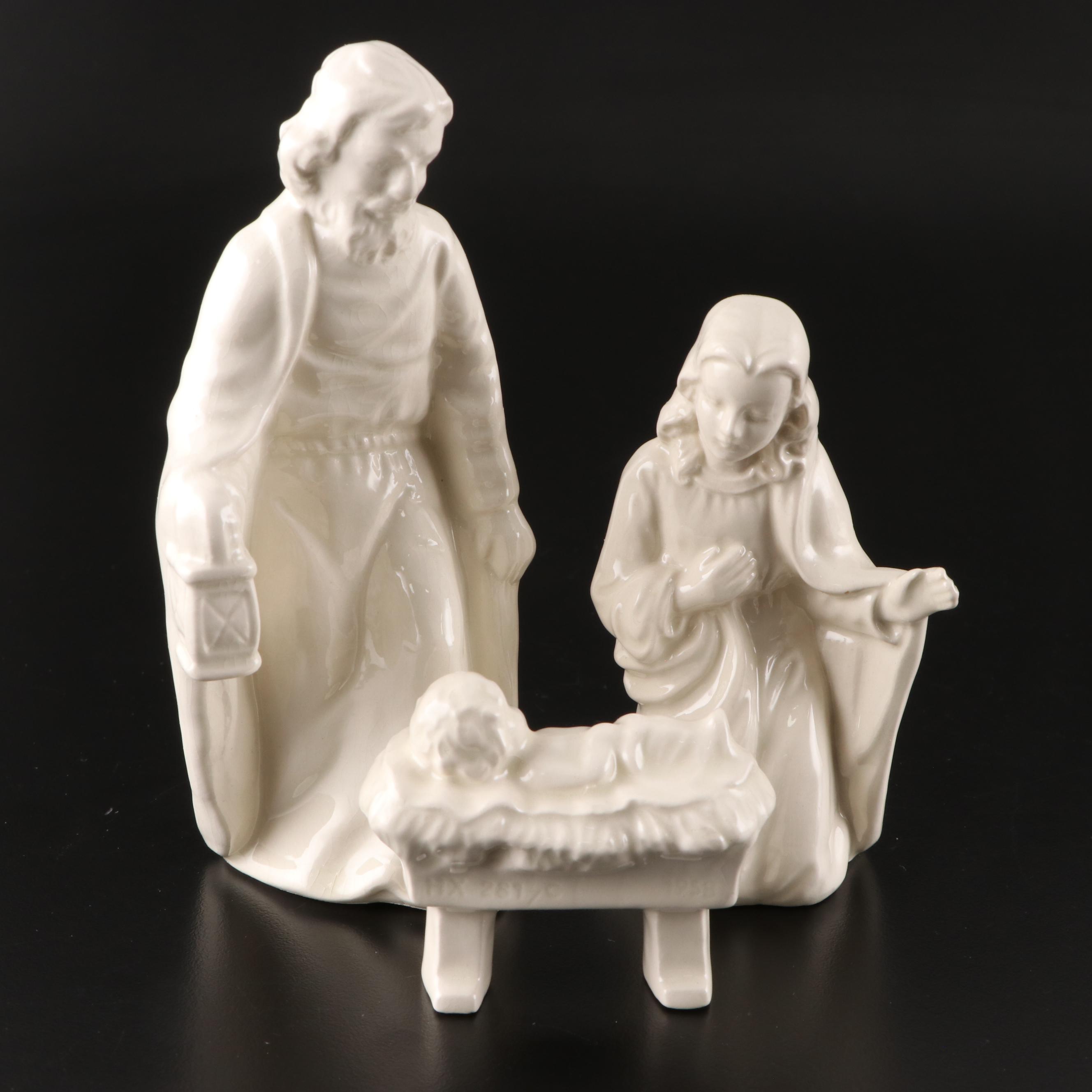 Goebel White Porcelain Nativity Set | EBTH