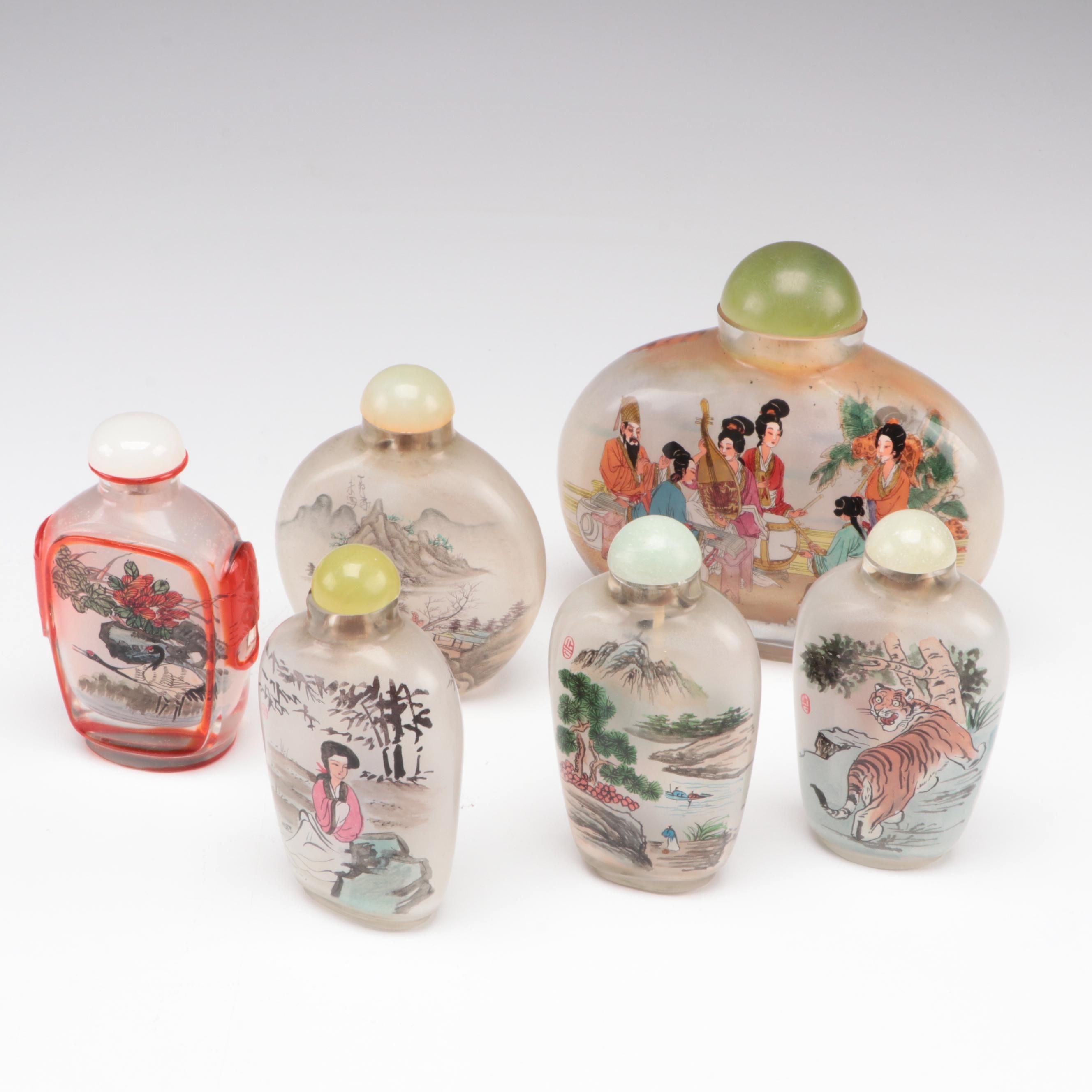 Chinese Reverse Painted Glass Snuff Bottles | EBTH