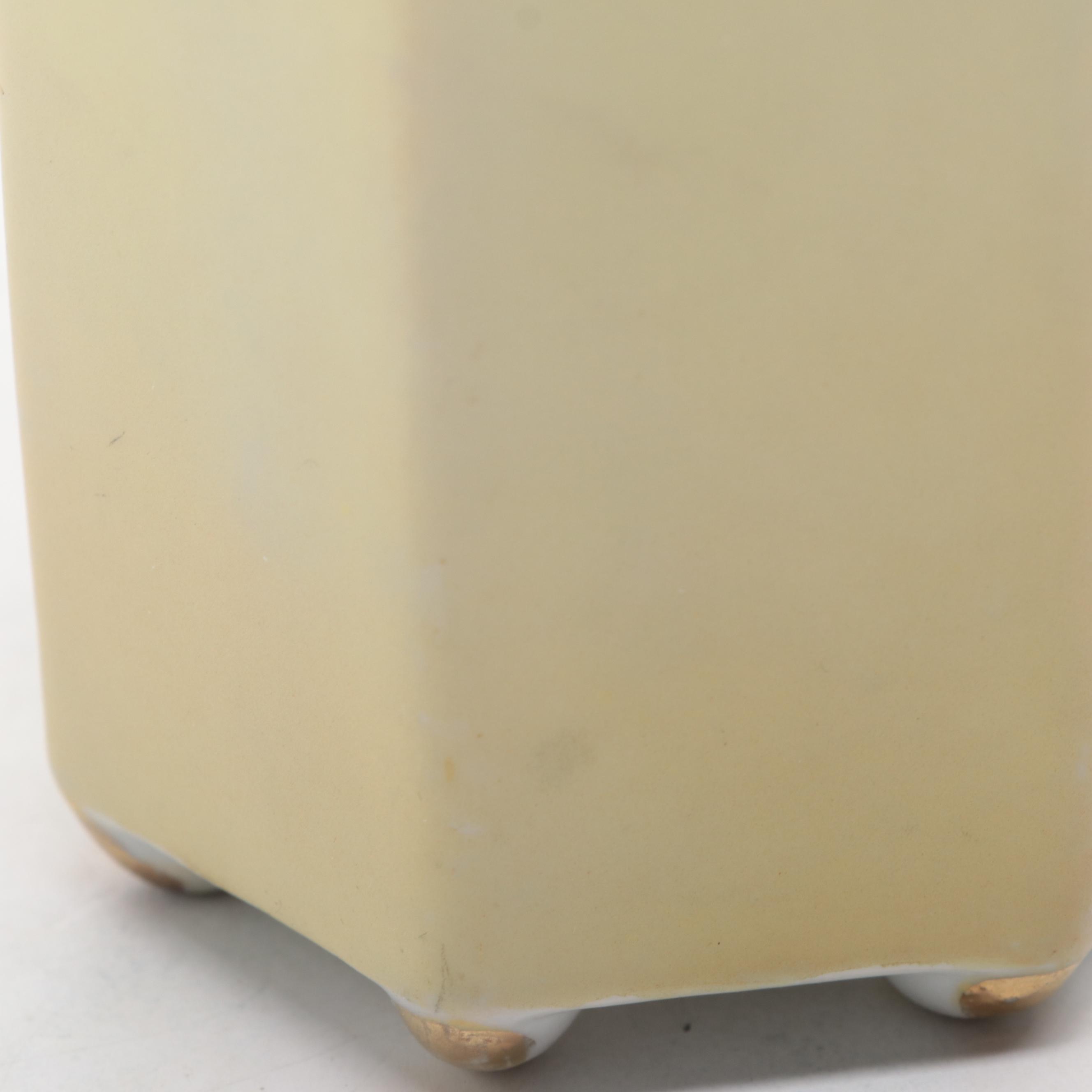 Morimura Bros. Nippon Porcelain Vase with Other Blue Glazed Pottery ...