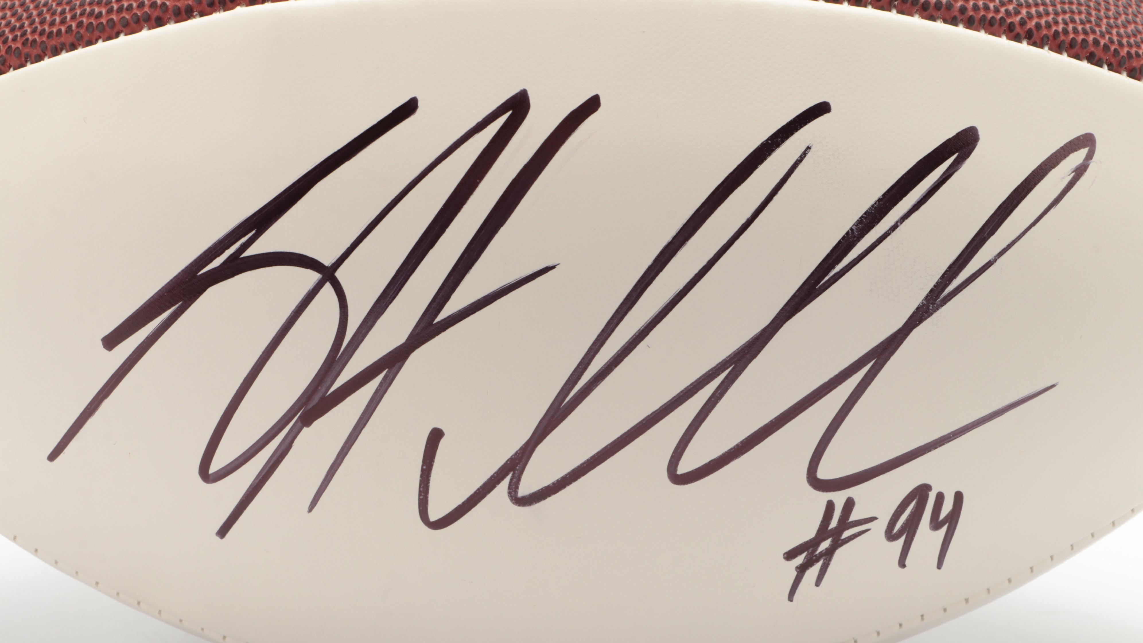 Sam Hubbard Signed Wilson "The Duke" Football with Plastic Display Case ...