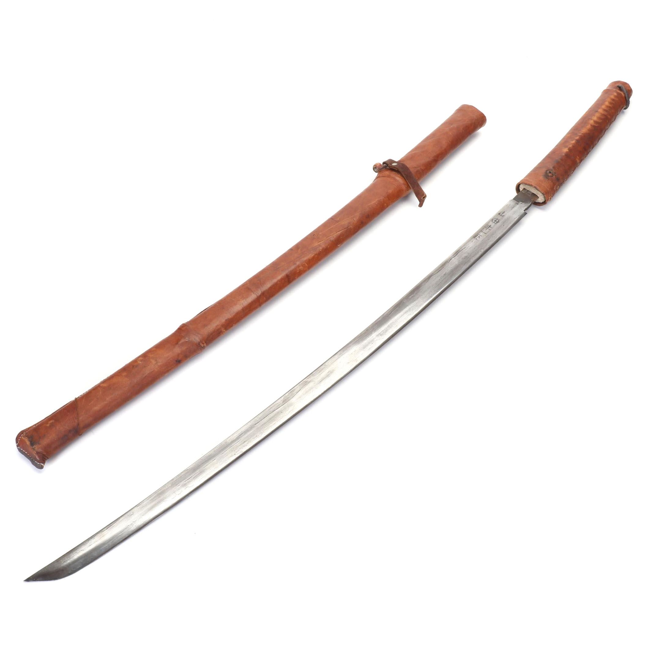 Contemporary Guntō Style Fantasy Sword With Wrapped Hilt and Scabbard ...