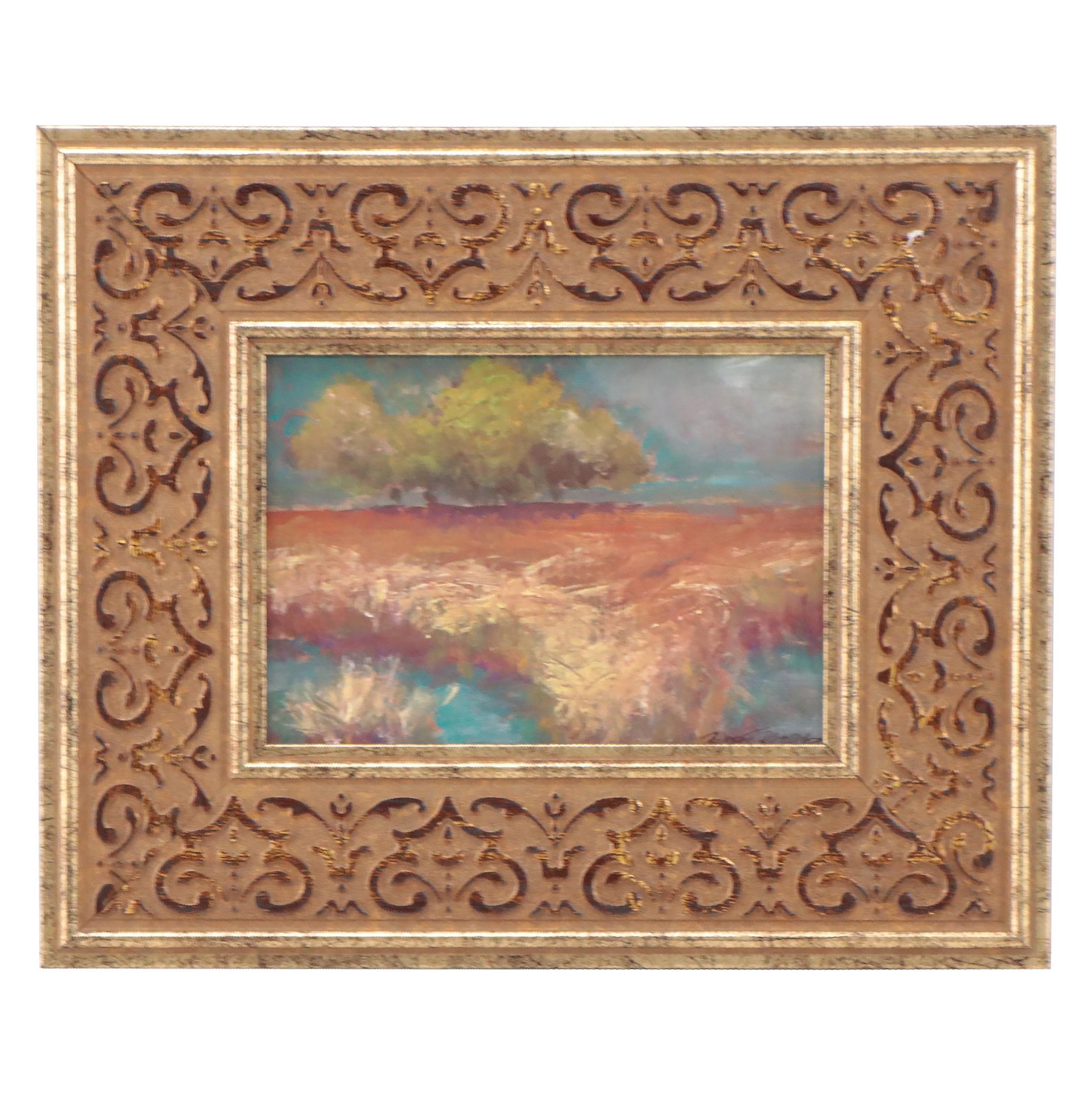 Robert Riddle-Baker Acrylic Painting of Sweeping Landscape, 2023 | EBTH