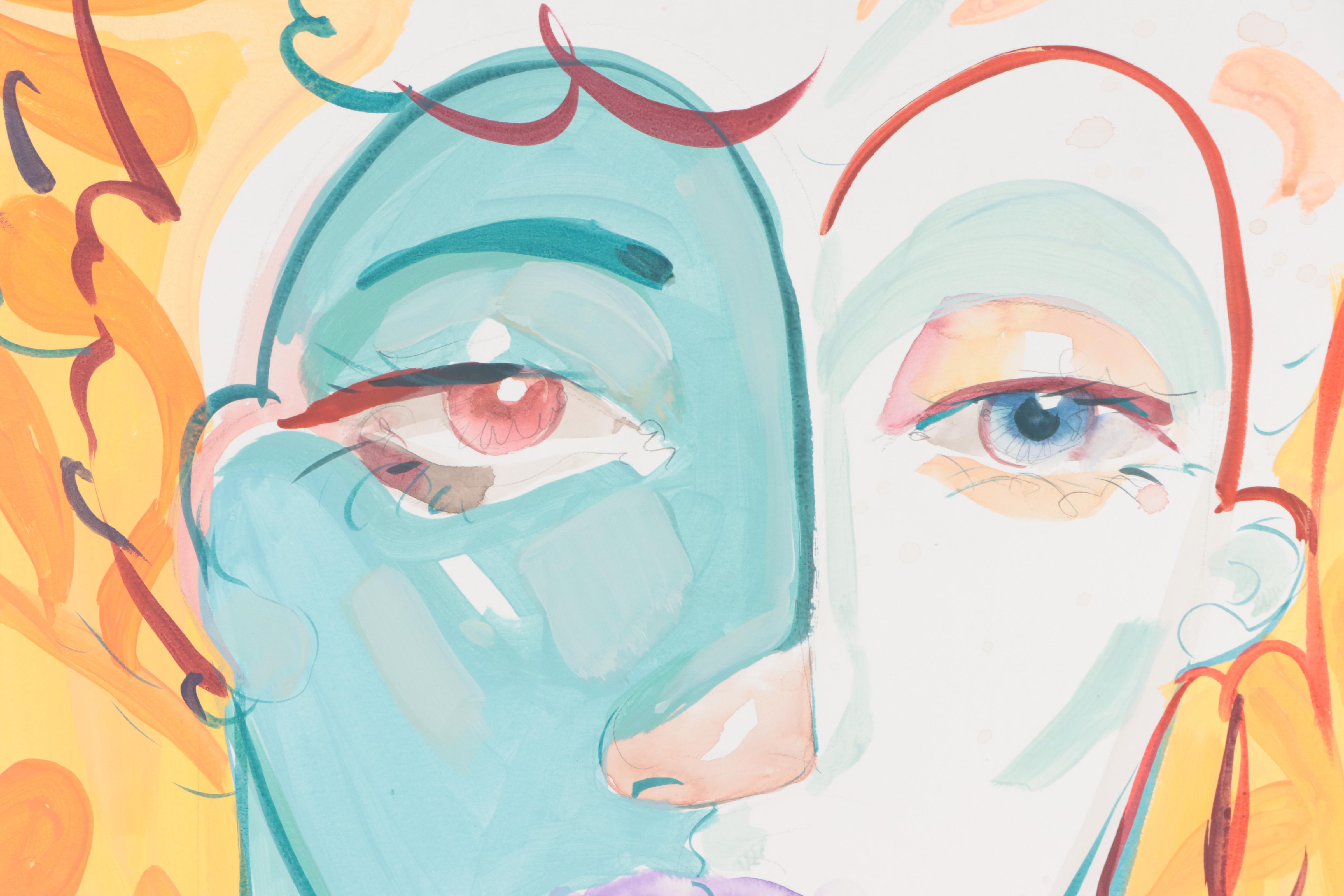 Dan Sabau Watercolor Painting "The Thinker in His Studio," 2023 | EBTH