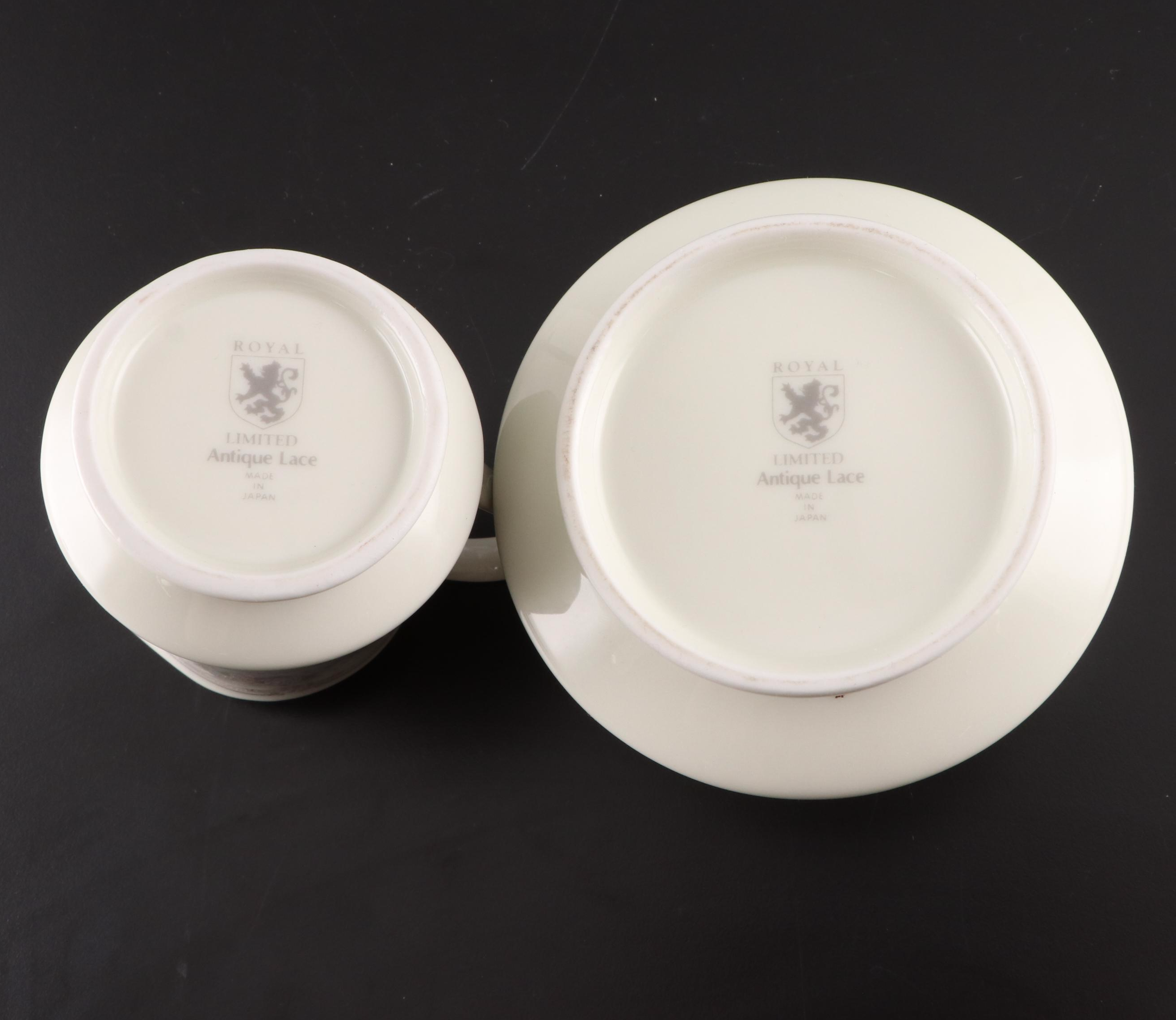 Royal Limited "Antique Lace" Dinnerware with Saxon China Covered Bowl ...