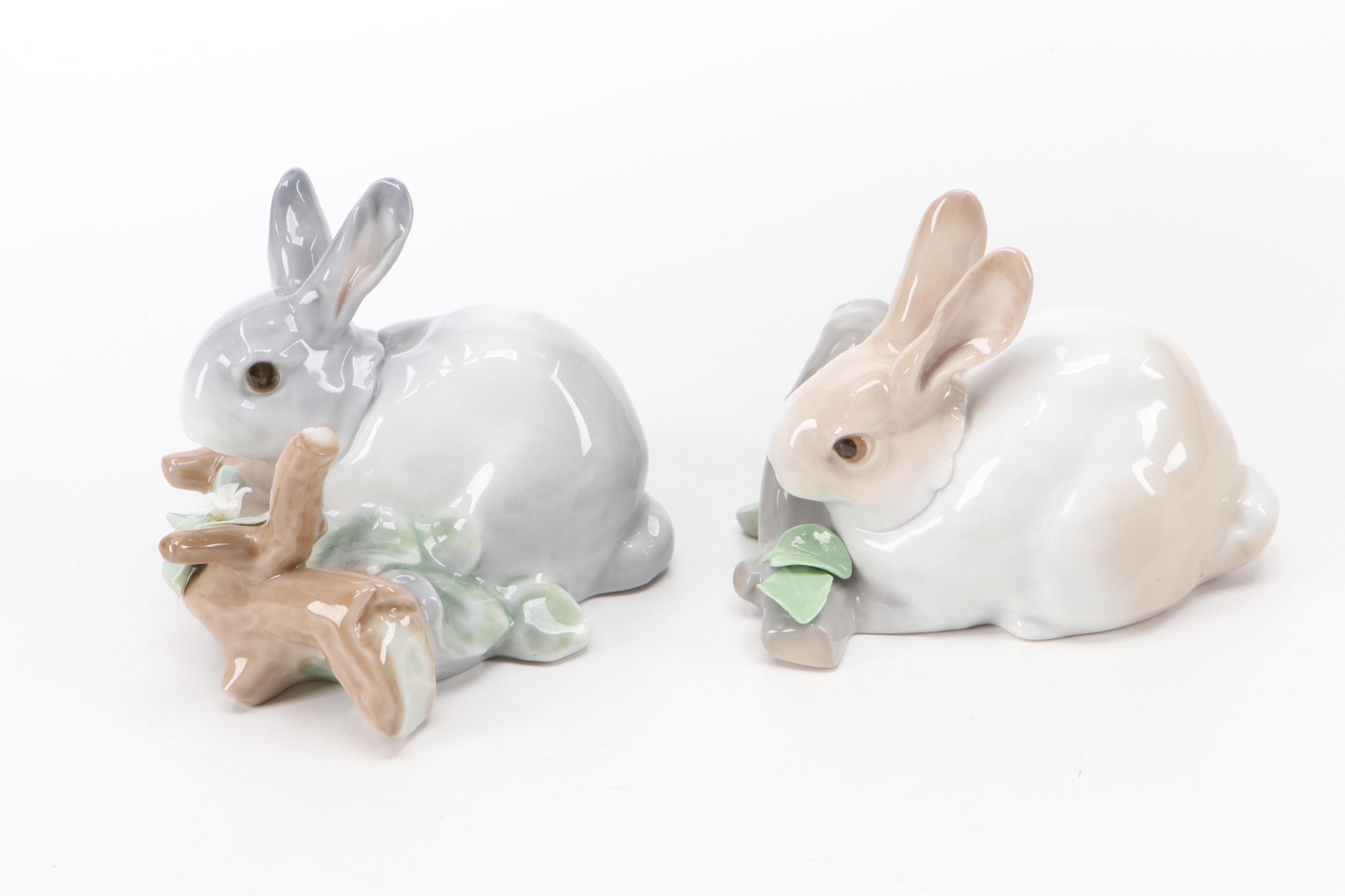 Lladró "Rabbit Eating" Porcelain Figurines | EBTH