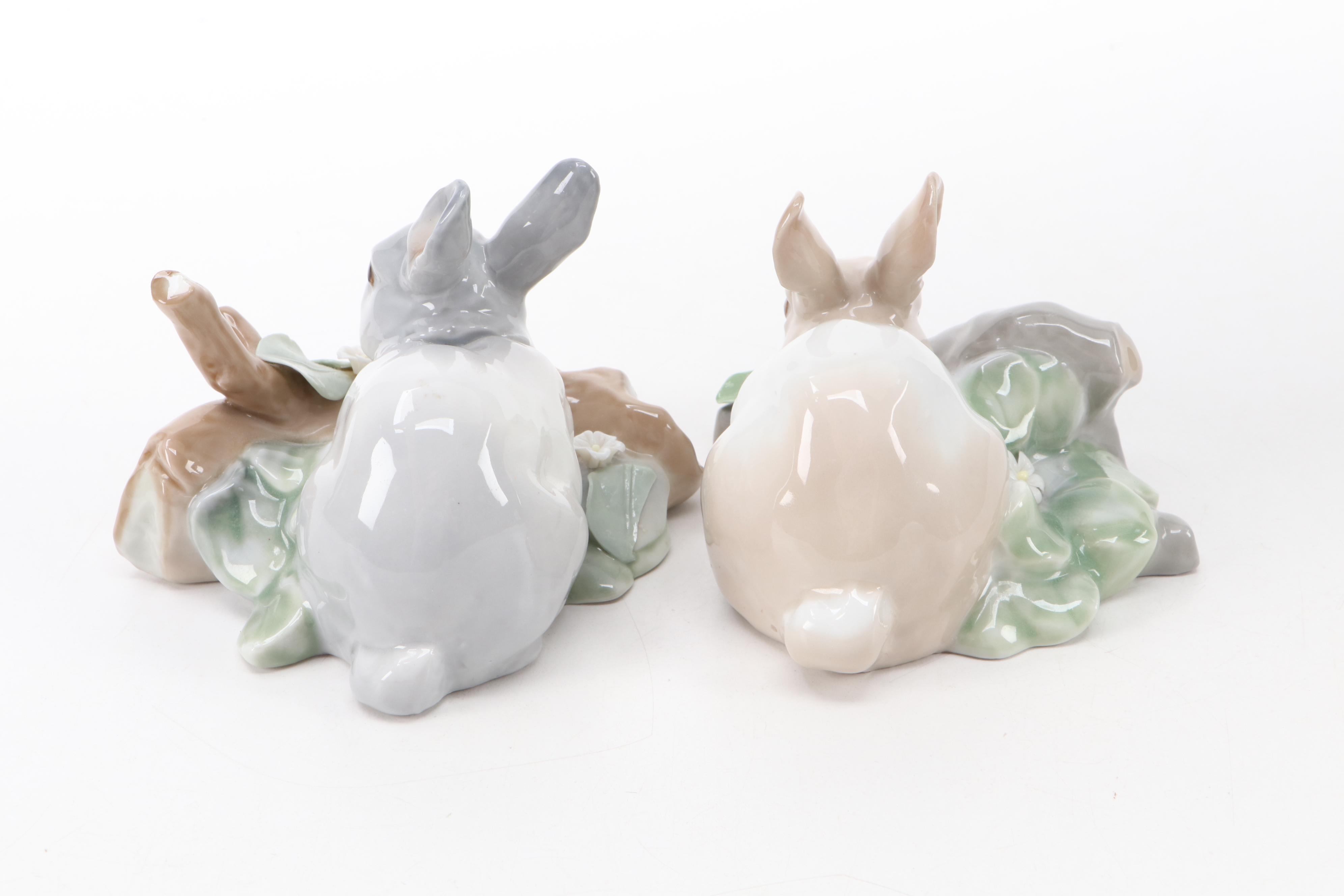 Lladró "Rabbit Eating" Porcelain Figurines | EBTH