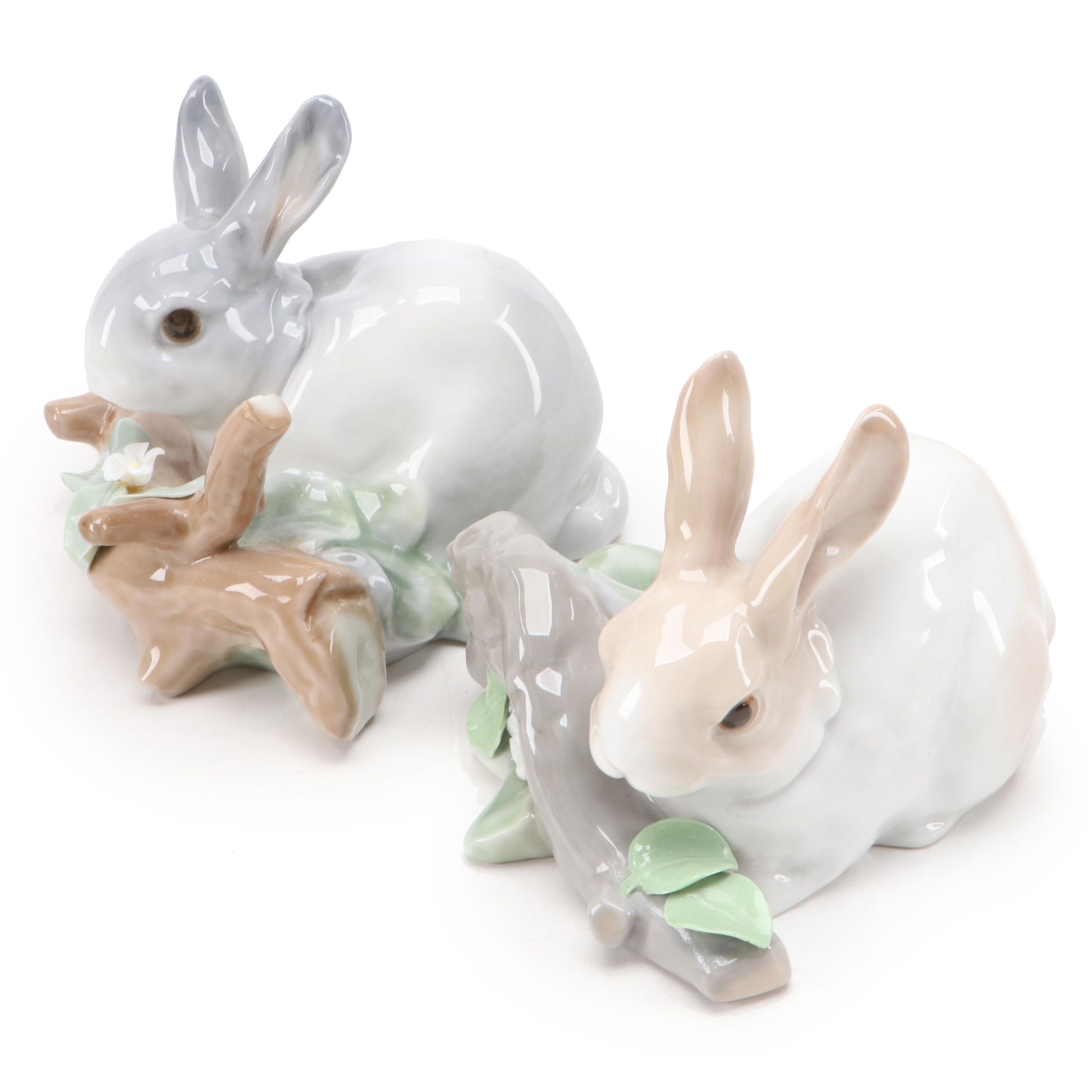 Lladró "Rabbit Eating" Porcelain Figurines | EBTH